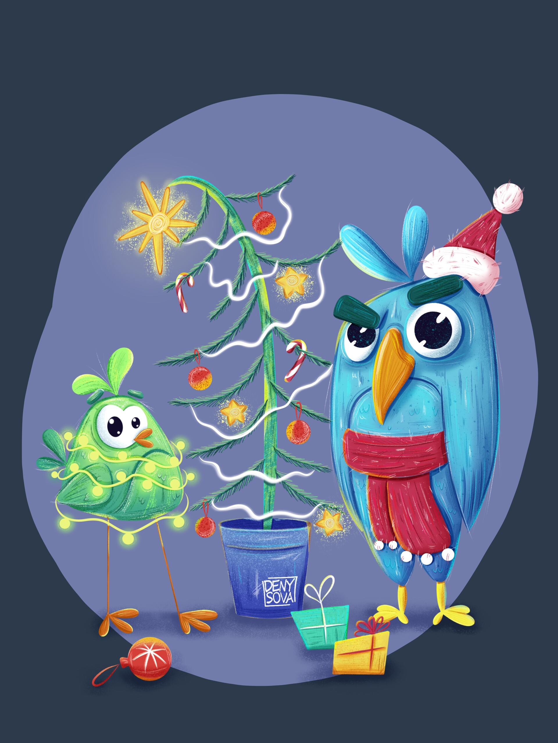 ArtStation - Crazy Birds or Crazy New Year