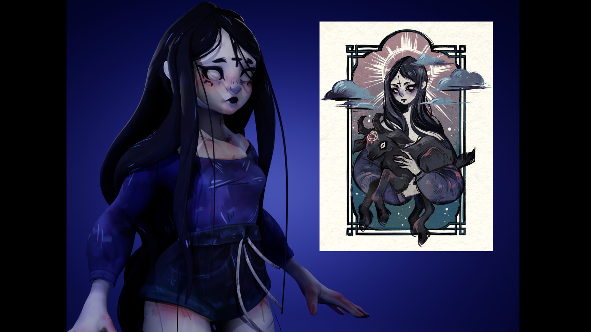 ArtStation - [FANART) Feefal "Mother Mary but make it GOTH"