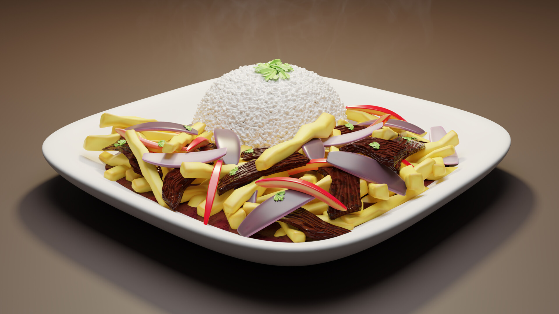 ArtStation - Lomo Saltado, Peruvian Food