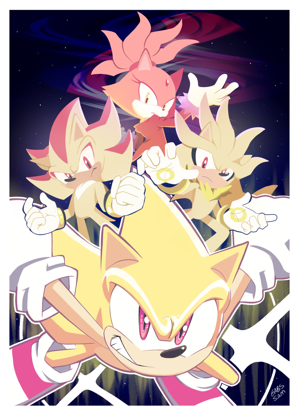 Super Sonic And Shadow And Silver