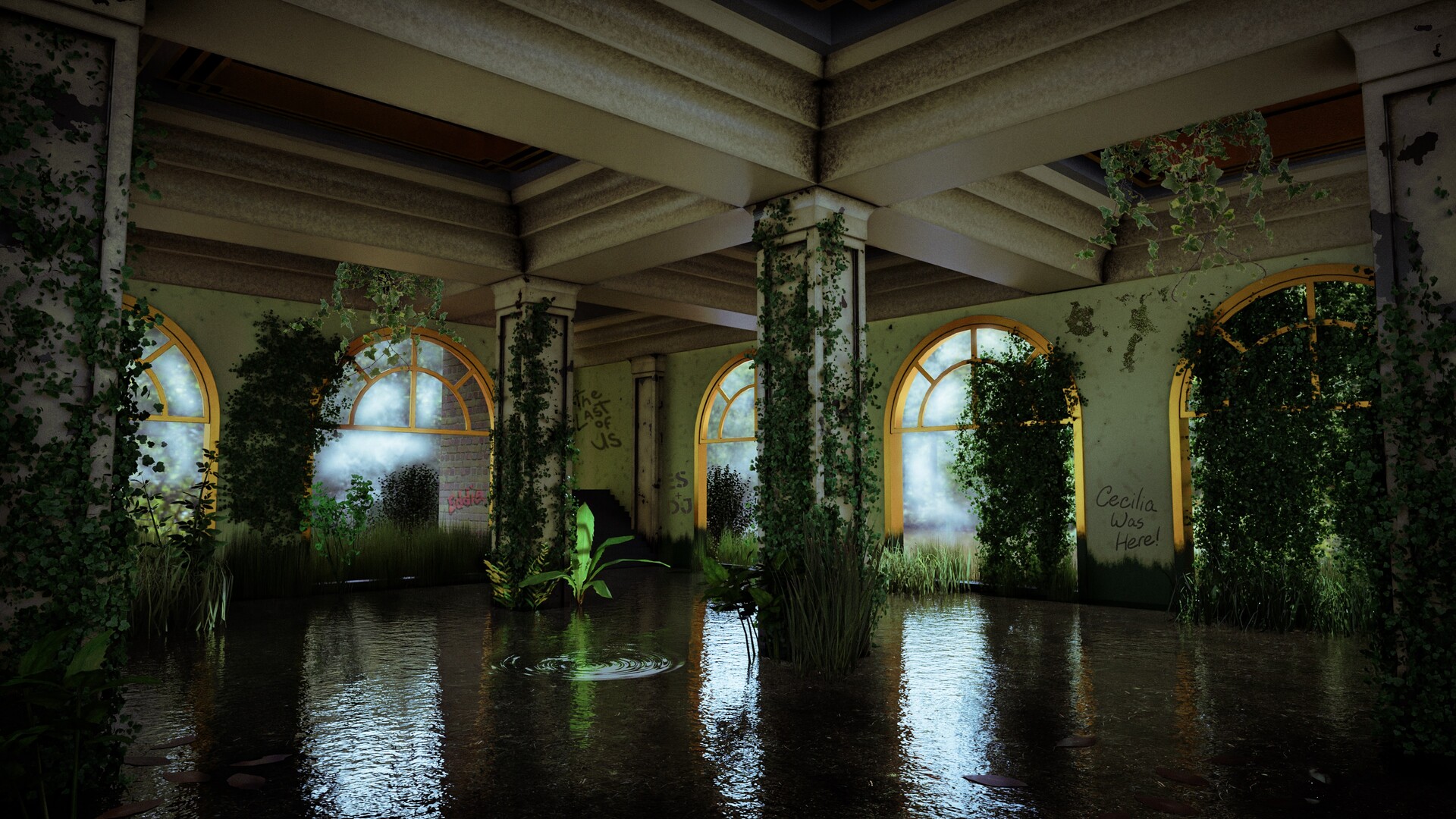 ArtStation - Flooded Hotel Lobby