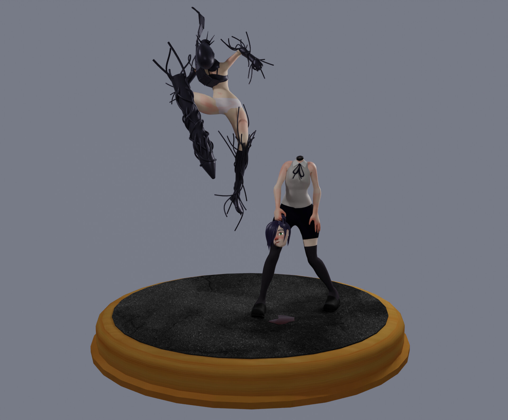 ArtStation - Final Exam Work - Reze and Bomb Devil Form - Sketchfab