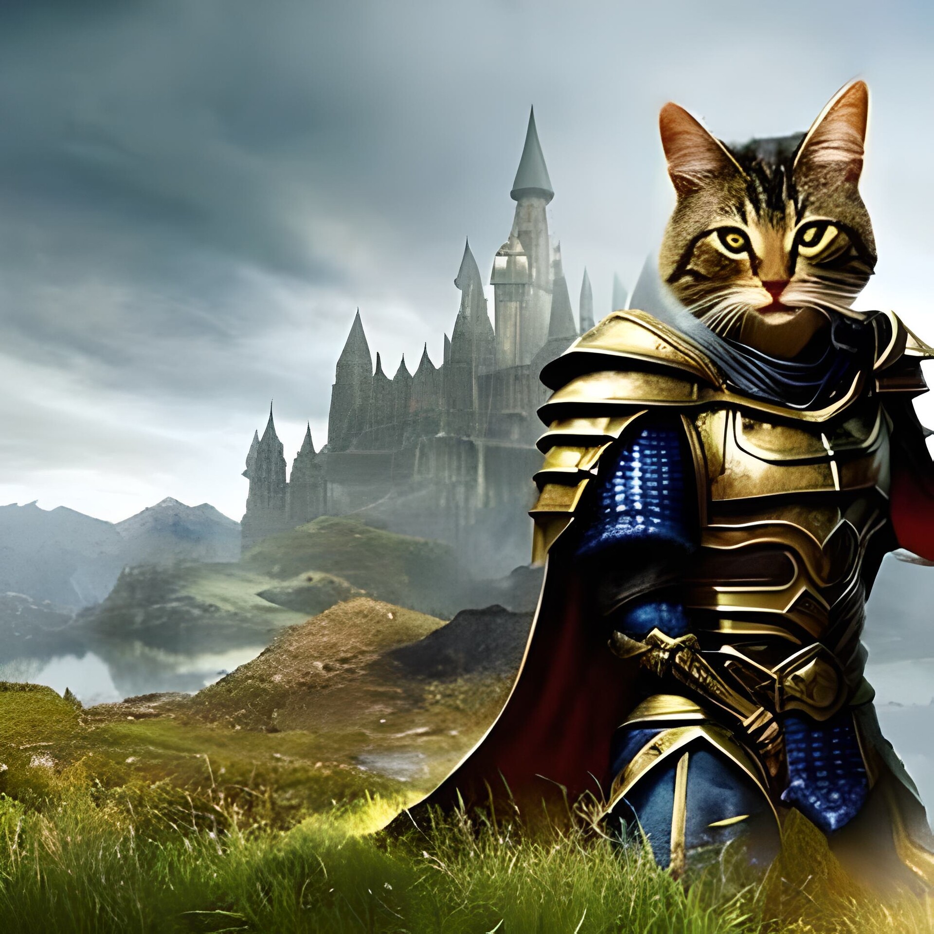 ArtStation - knight cat