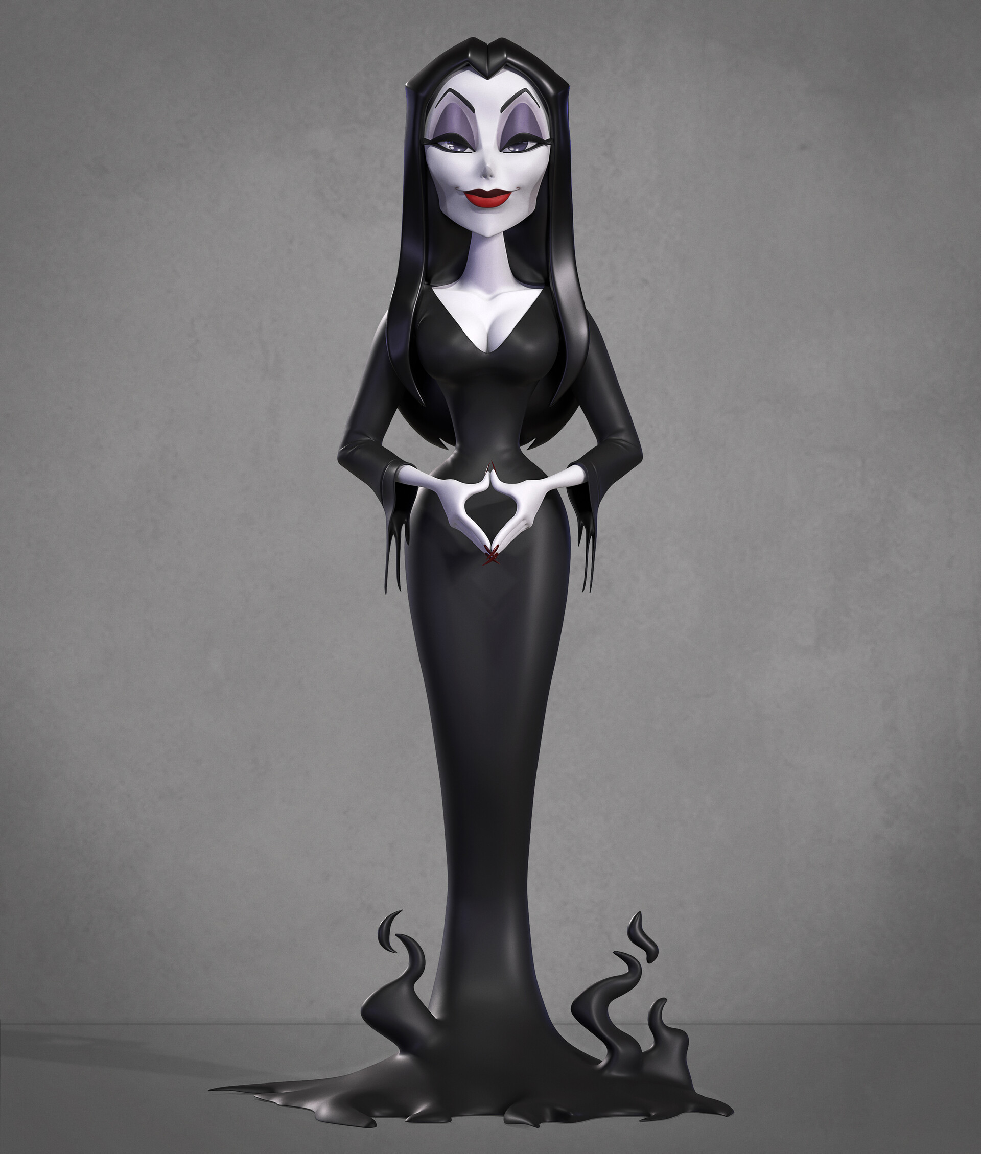 Artstation Morticia Addams 3d