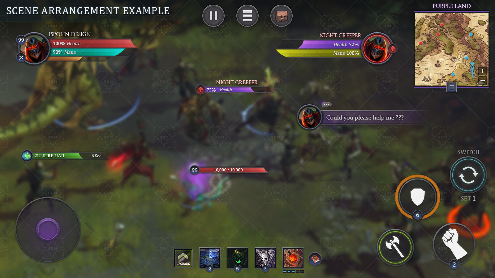 ISPOLIN DESIGN - PURPLE LAND – RPG & MMO – Game Interface