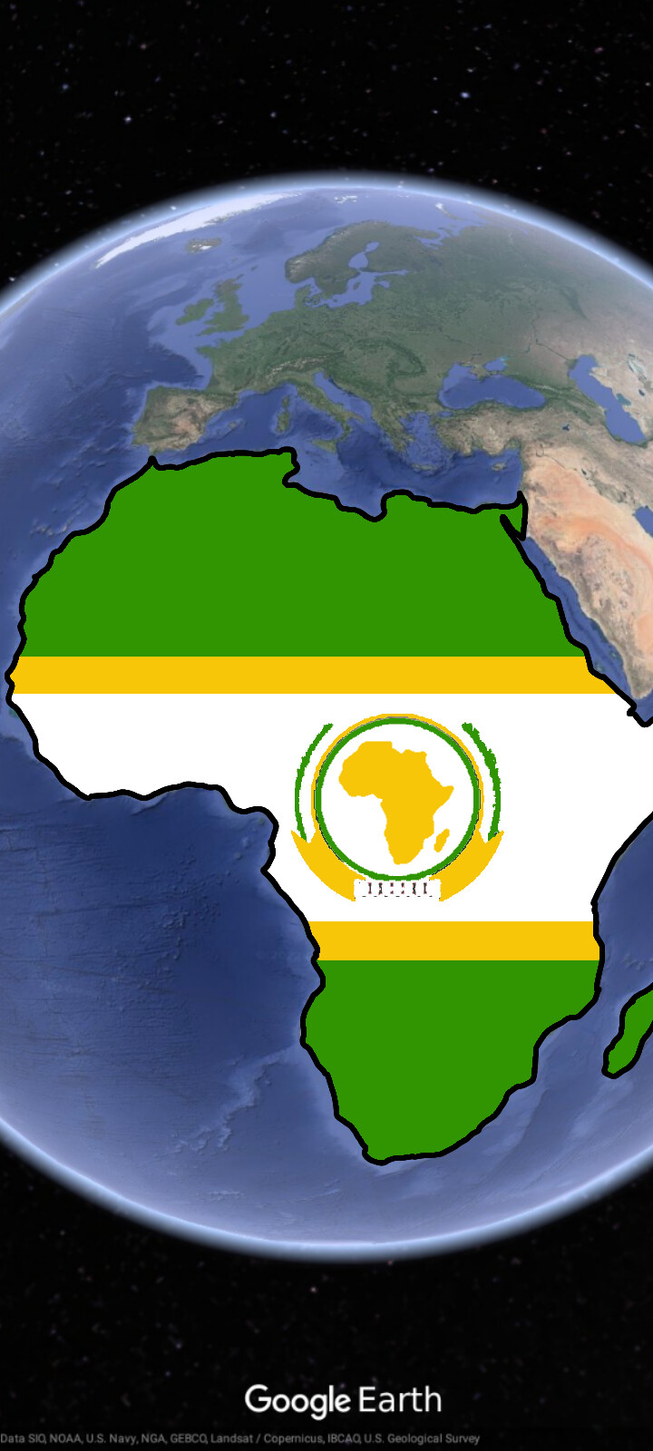 ArtStation - The Africa union flag map