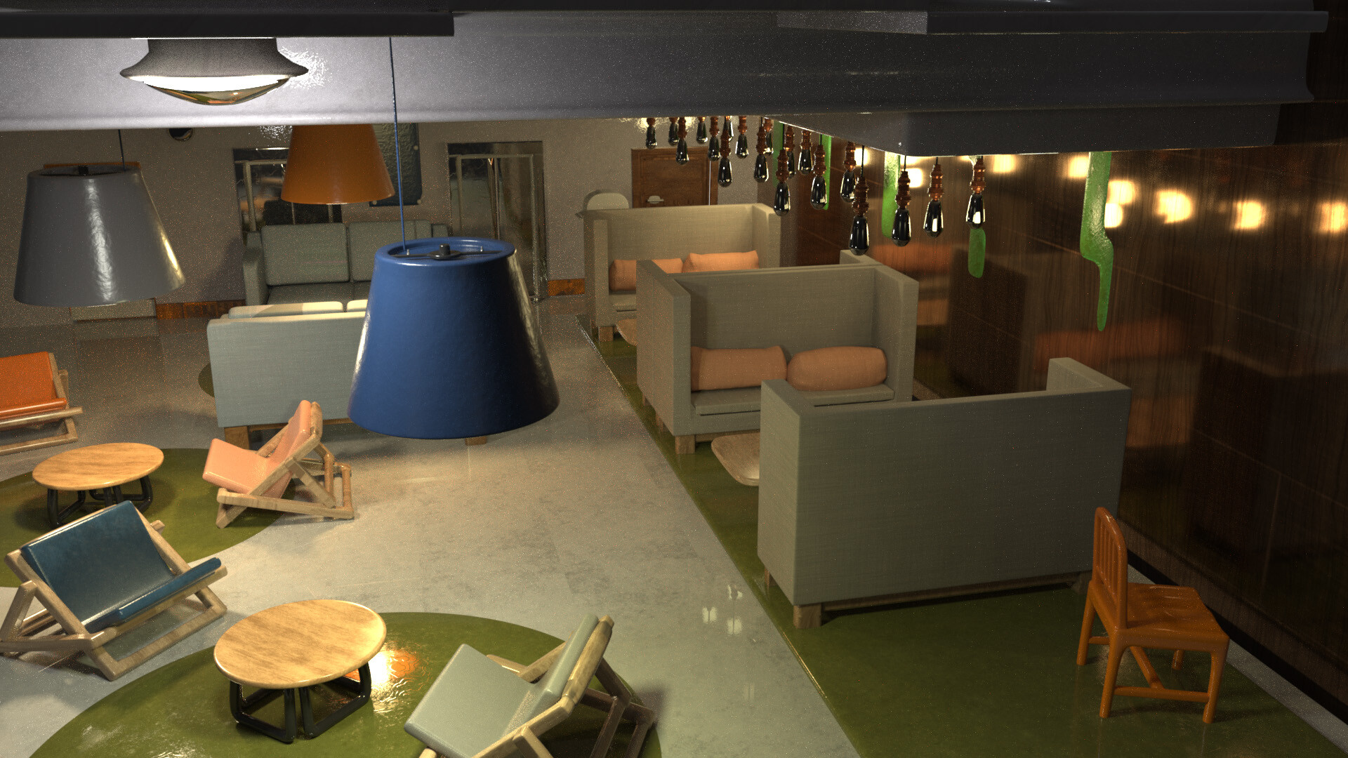 ArtStation - Room Render - Cafe