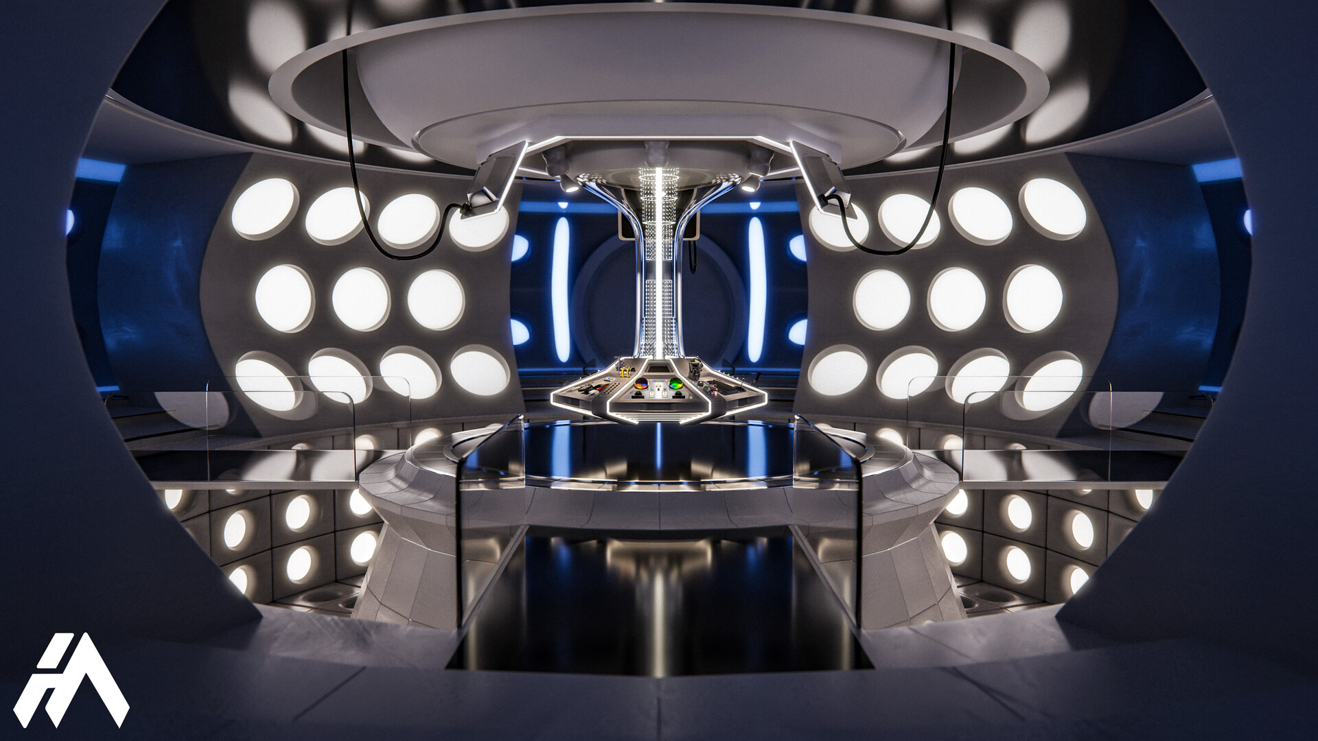 ArtStation - TARDIS INTERIOR - ALTERNATE 60TH INTERIOR 3D MODEL