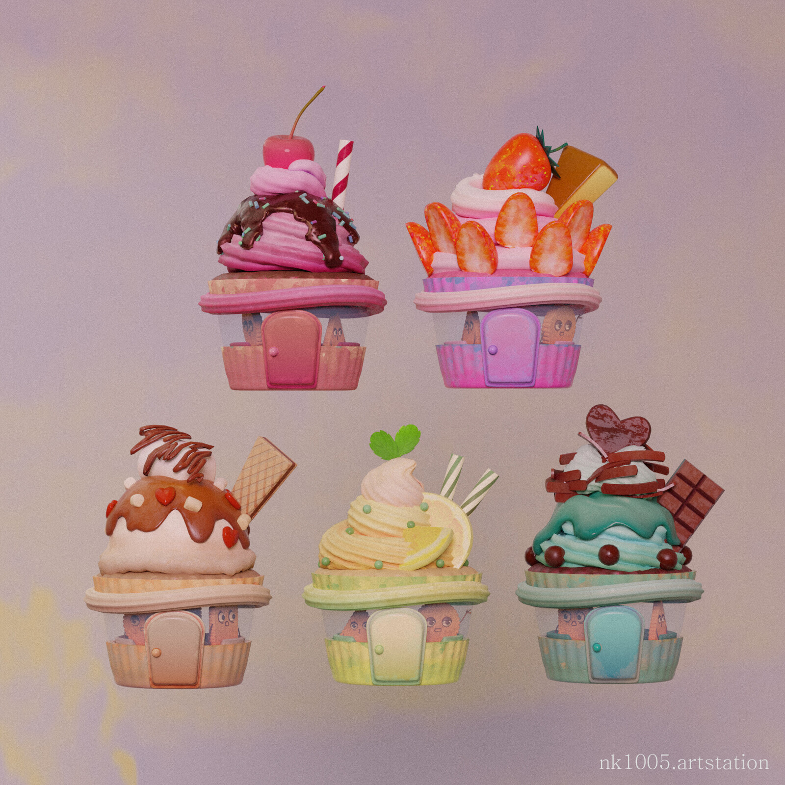 NK - Cupcake ferris wheel & cookies