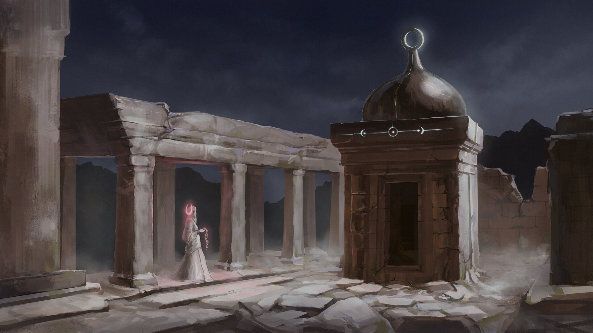 ArtStation - Moon and Sun temples
