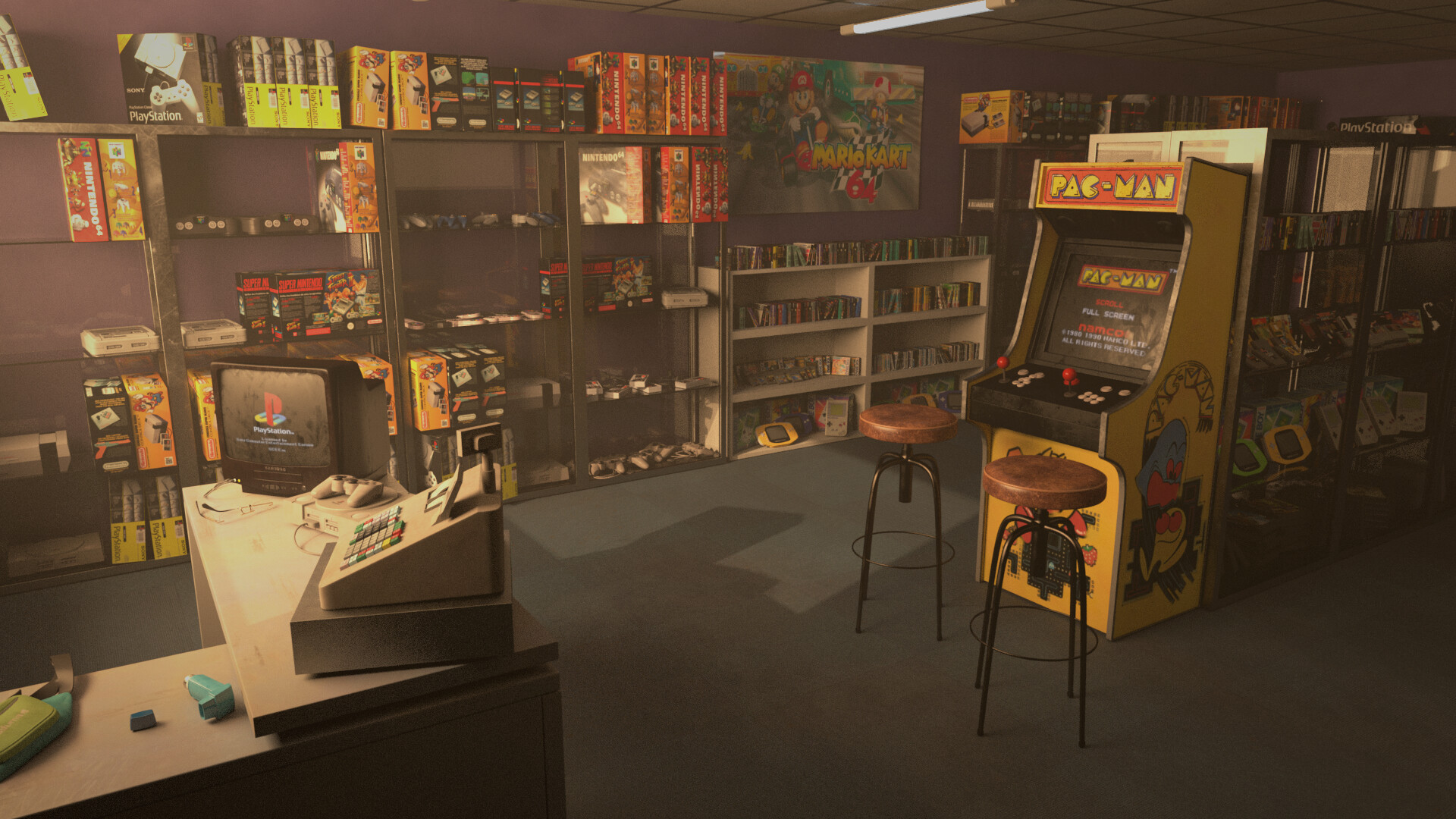 ArtStation - Video game shop in 1999 (1/2) - IFA FYI ESMA 2021-2022