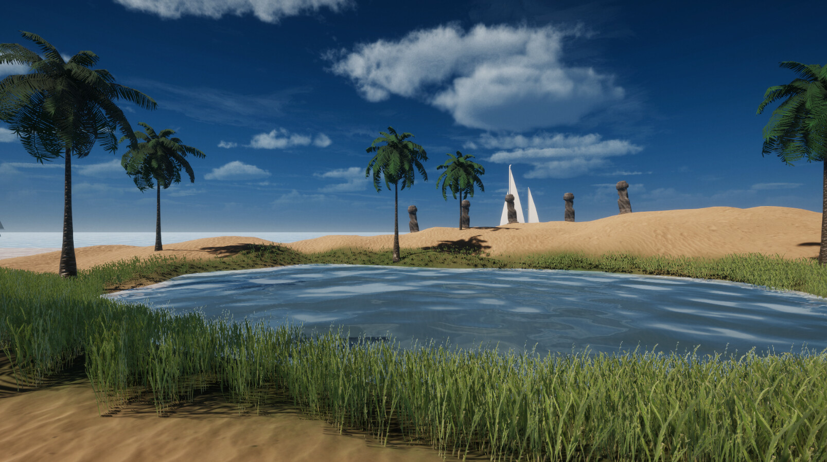 ArtStation - 3D beach outdoors Unity HDRP scene