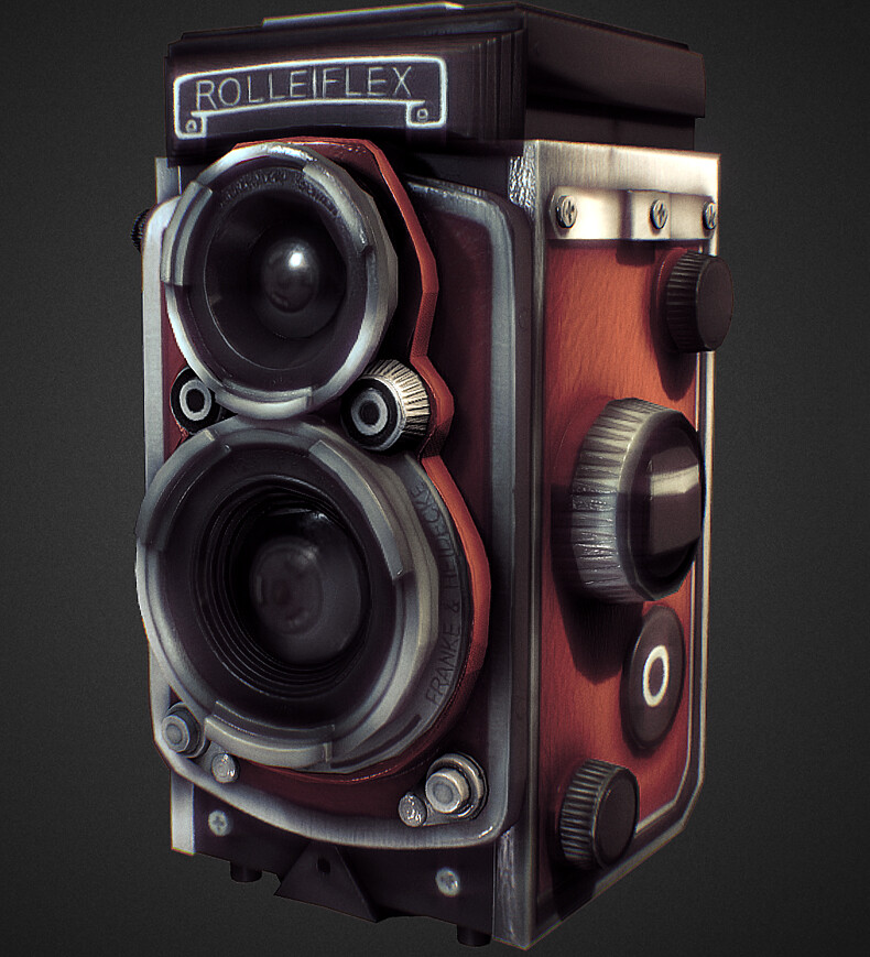 ArtStation - Red Rolleiflex camera