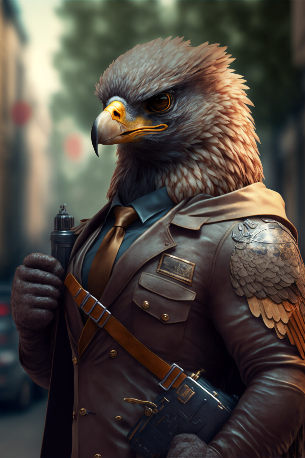 ArtStation - Really Cool Eagle Holding a Gun
