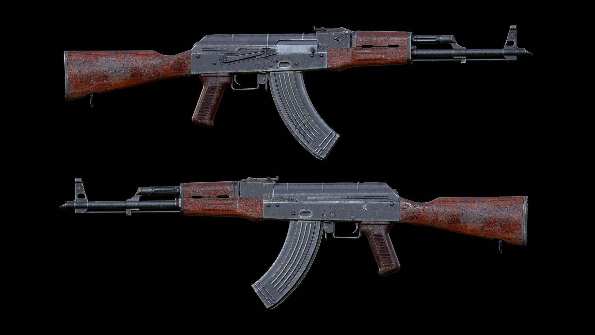 ArtStation - Realistic AKM Game Model