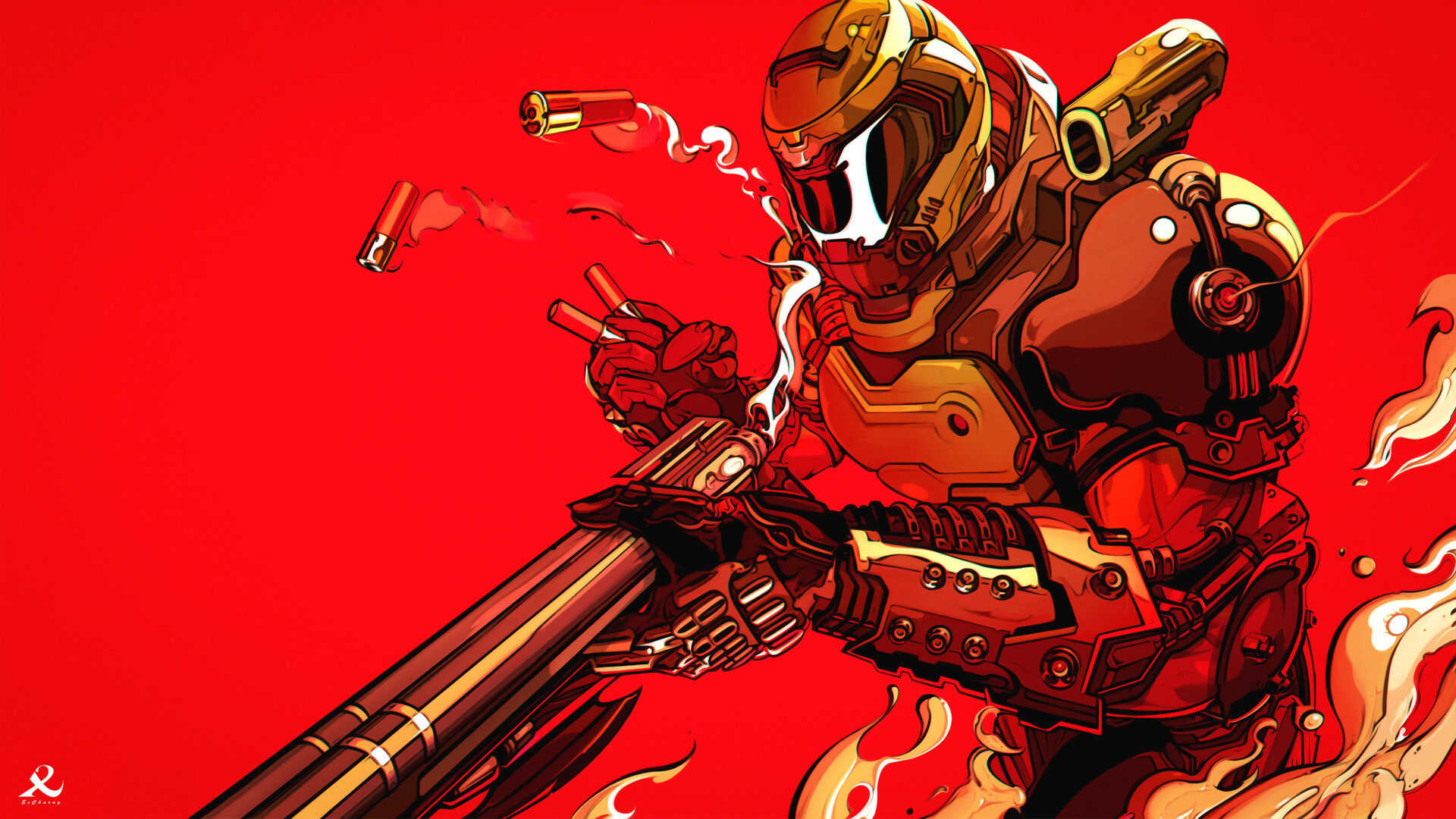 ArtStation - Another Round [ Doom Eternal fanart ]