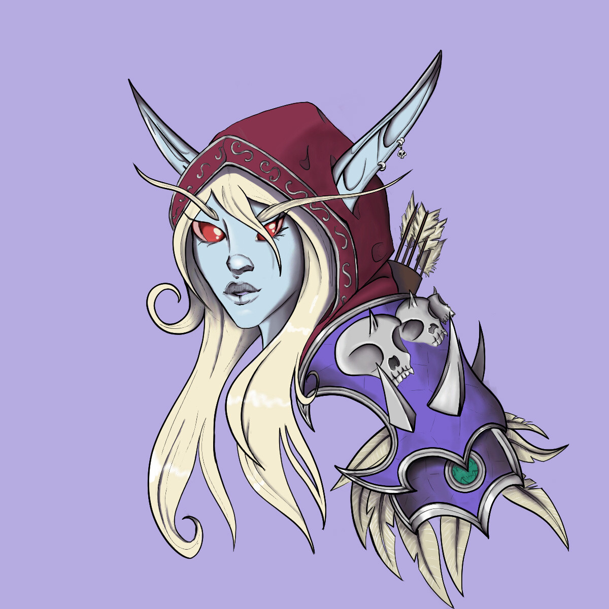 ArtStation - Sylvanas Windrunner in Color and Lineart