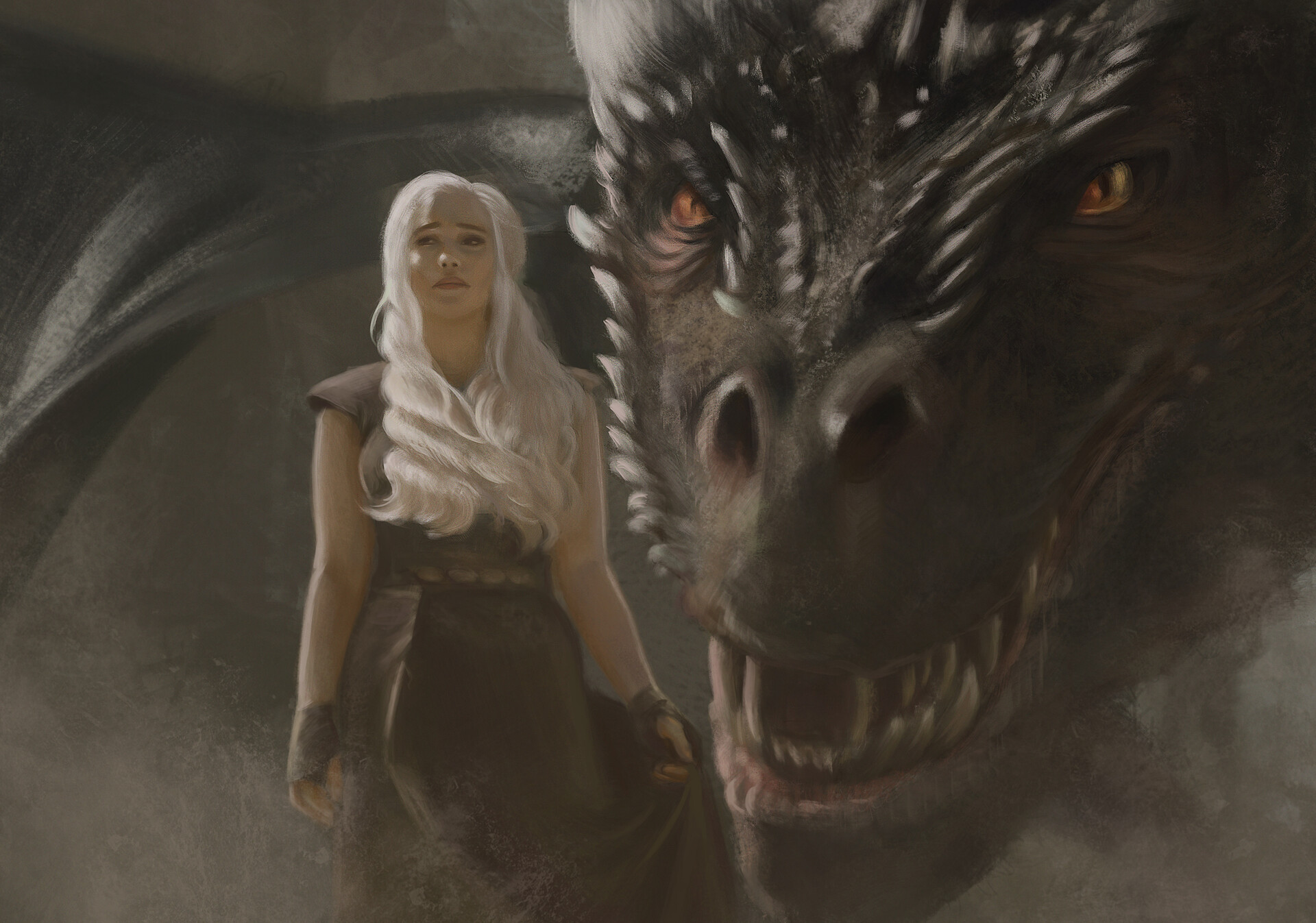ArtStation - Daenerys and Drogon