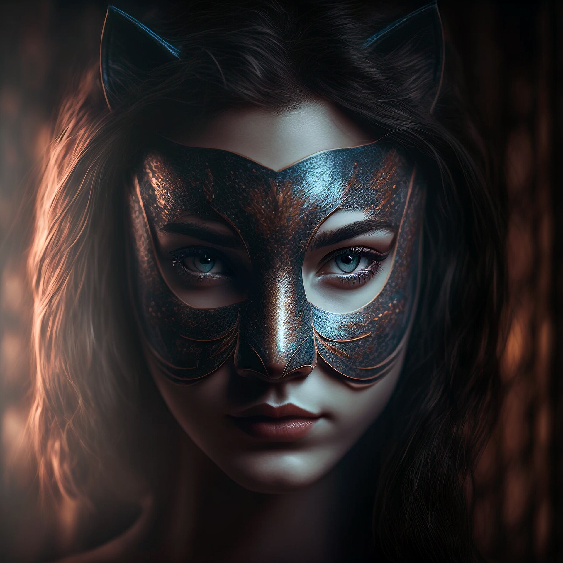 Artstation Cat Mask Girl