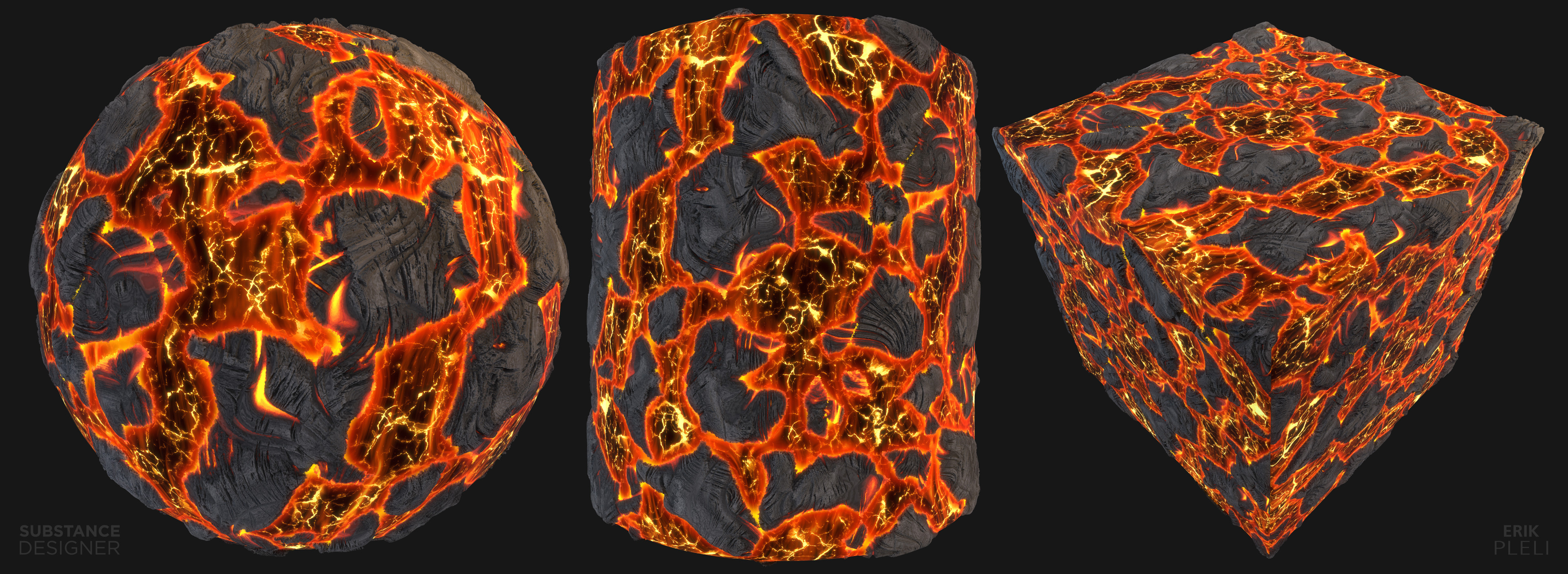 Erik Pleli - Lava Field | Substance Designer