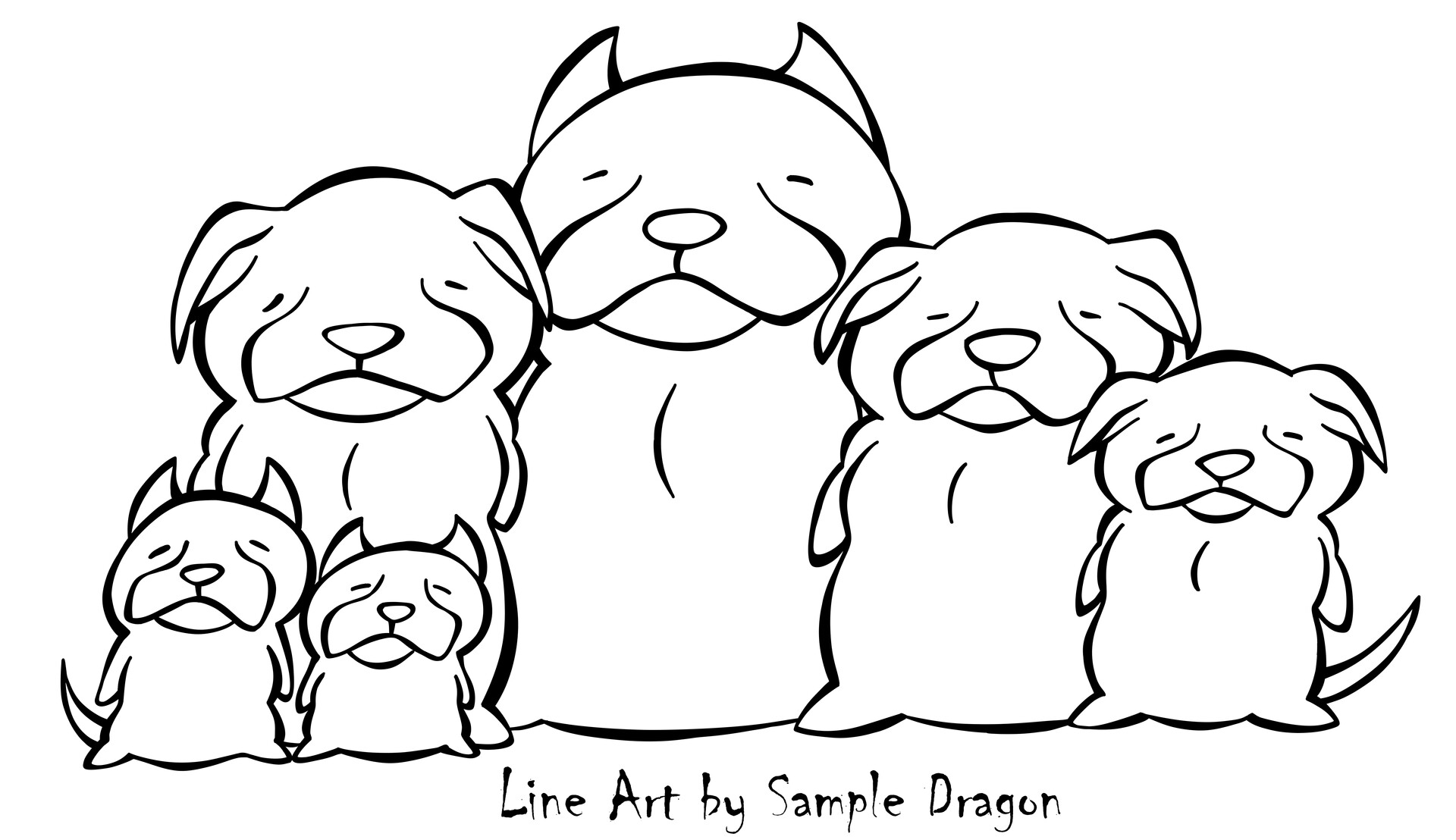 dog family coloring pages