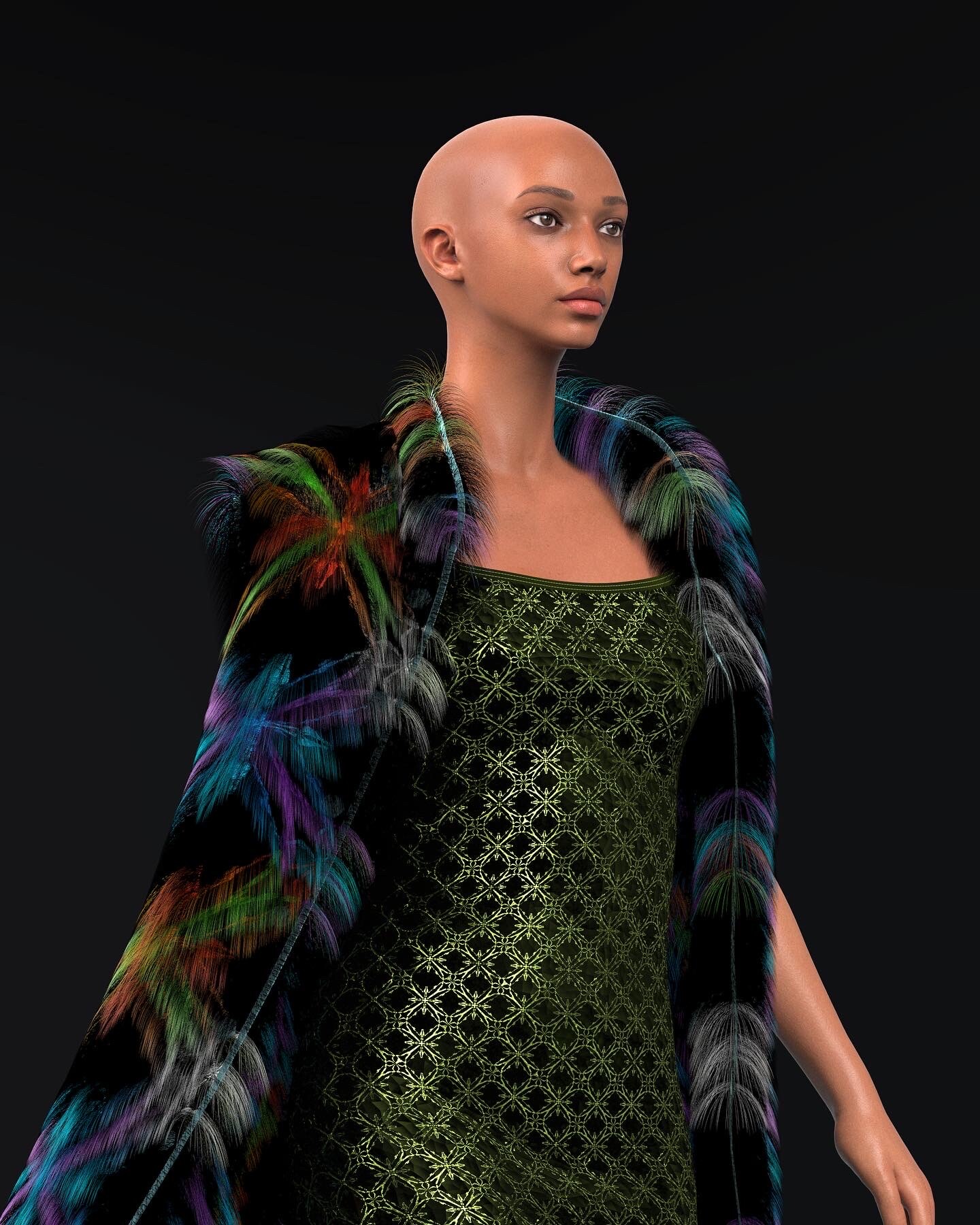 ArtStation - Having fun witn neon textures and fur