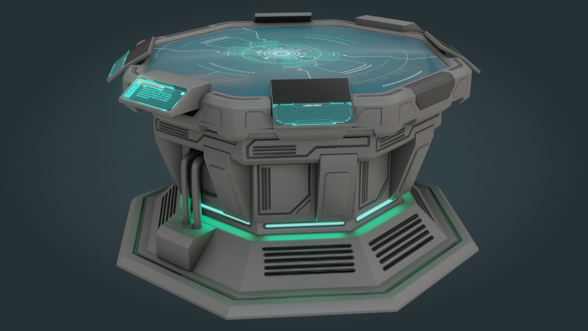 ArtStation - Sci-fi Work Bench - Low poly - PBR - Game ready