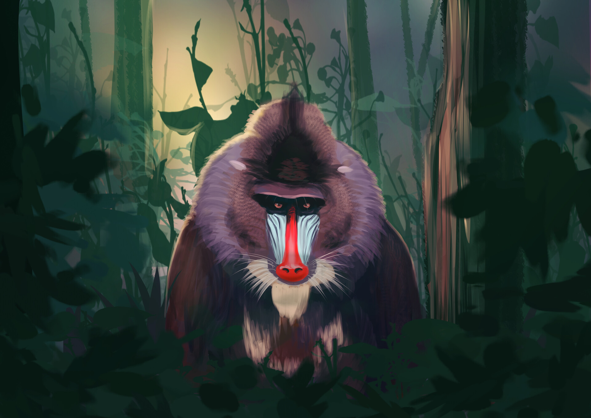 ArtStation - Mandrill, an animal study.