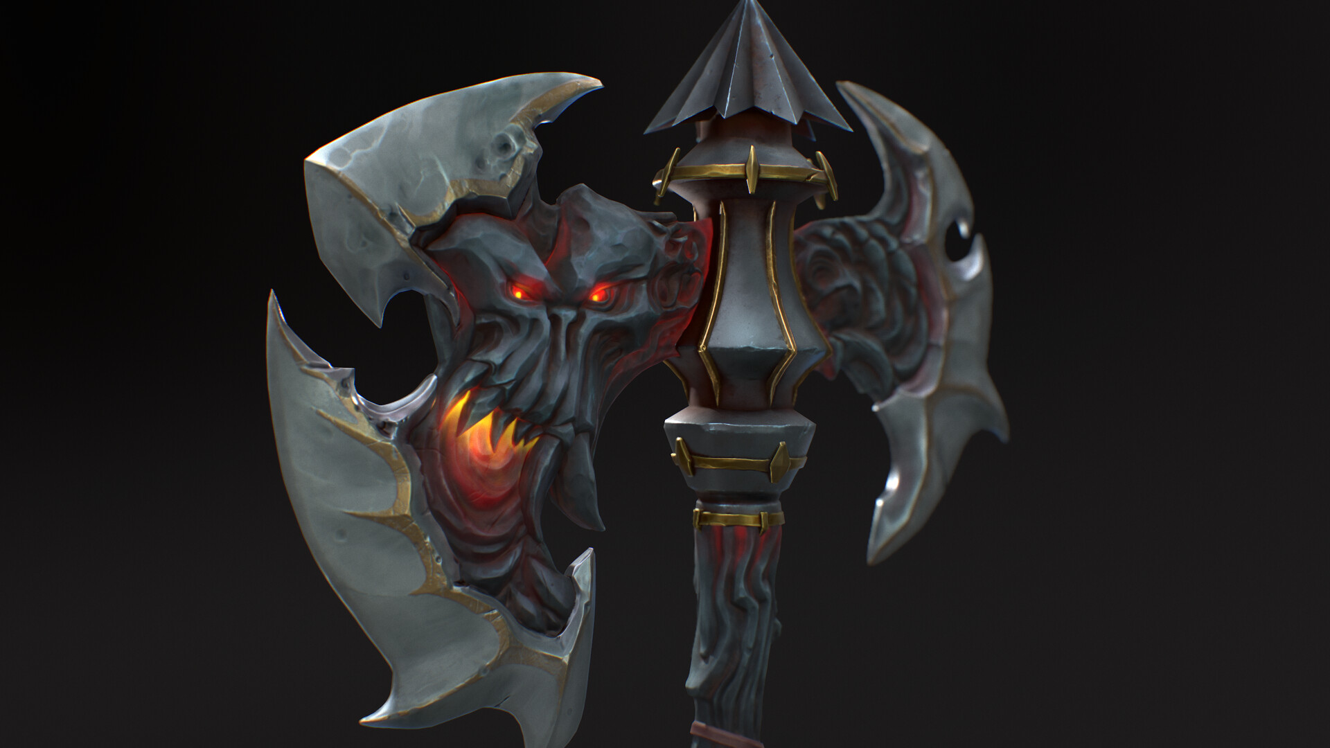 Valeria Chernichenko - Stylized Skull Axe