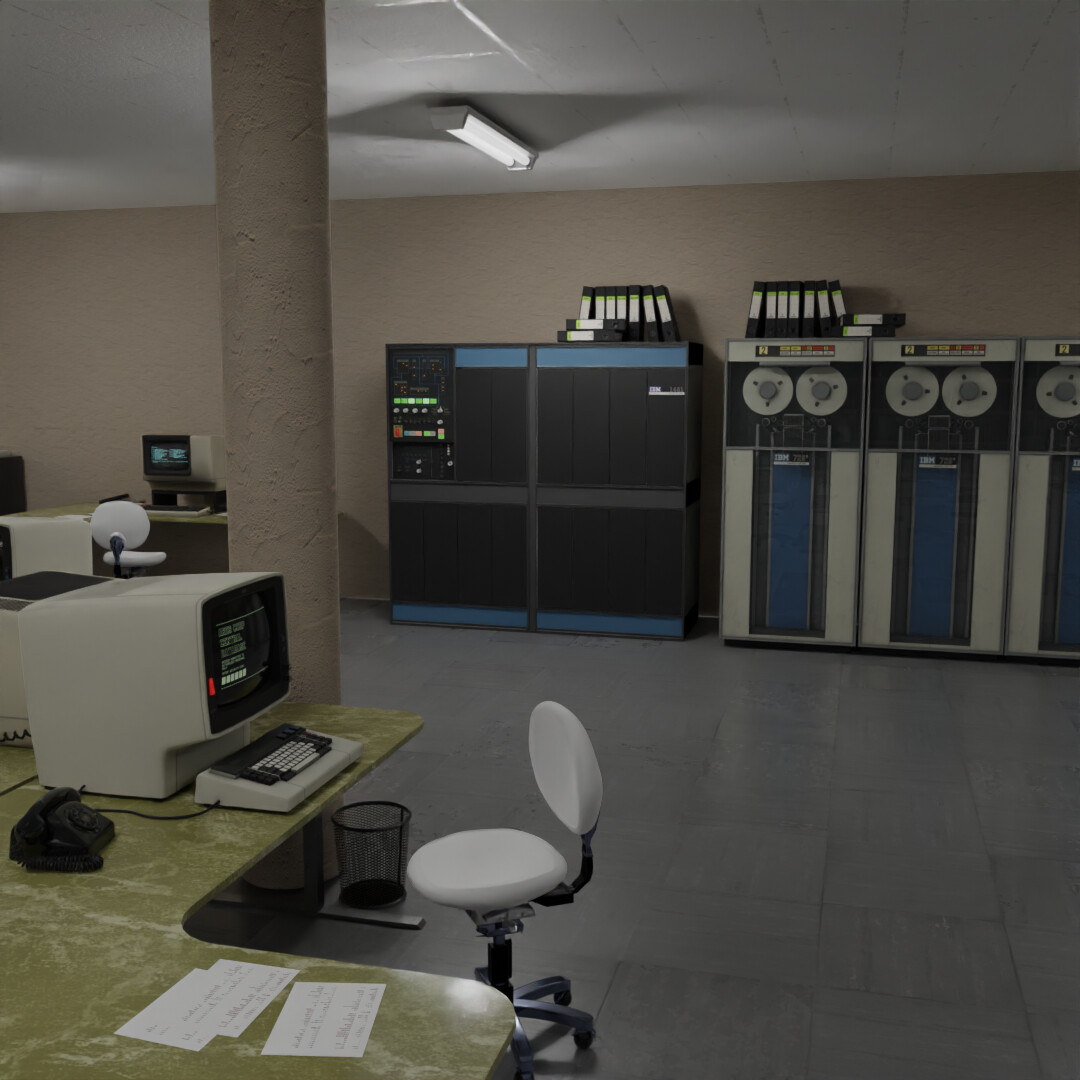 ArtStation - Ye old server-room