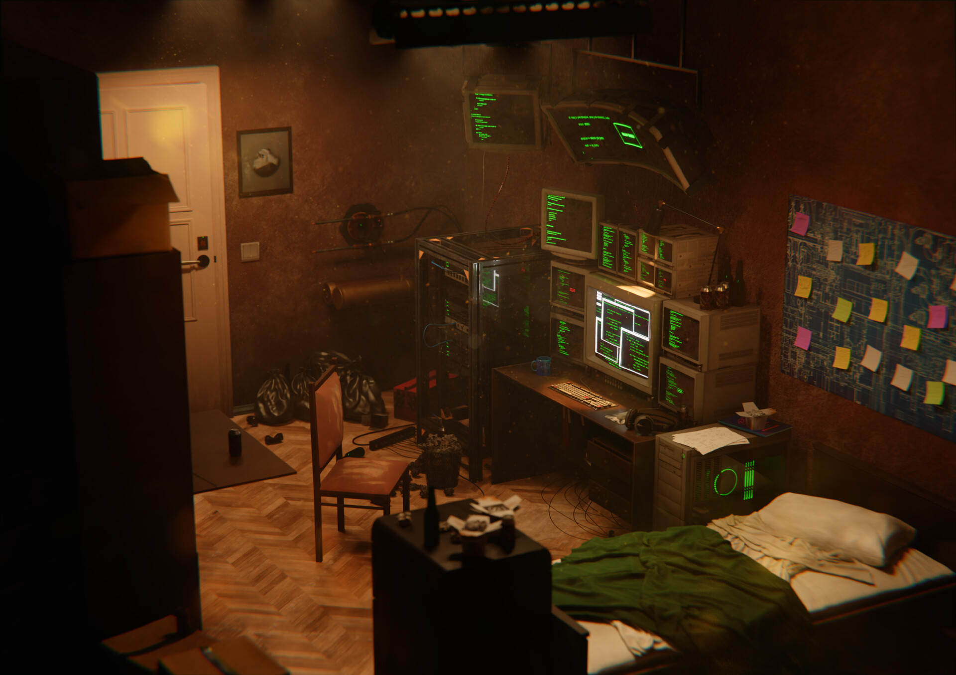 ArtStation - Hacker Room