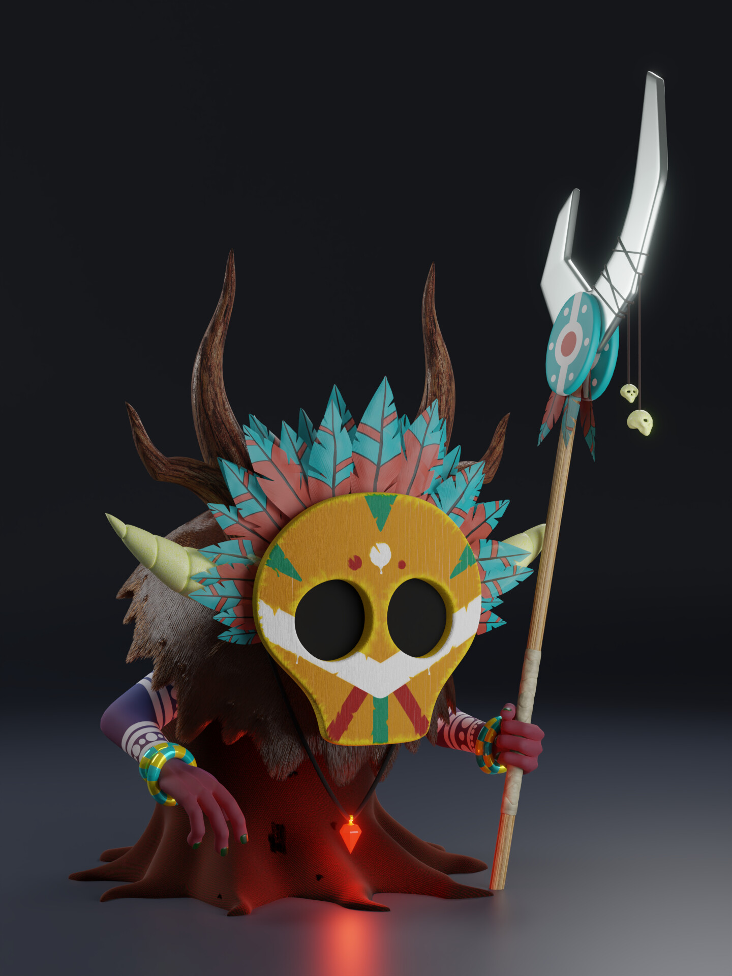 ArtStation - Shaman character in Blender