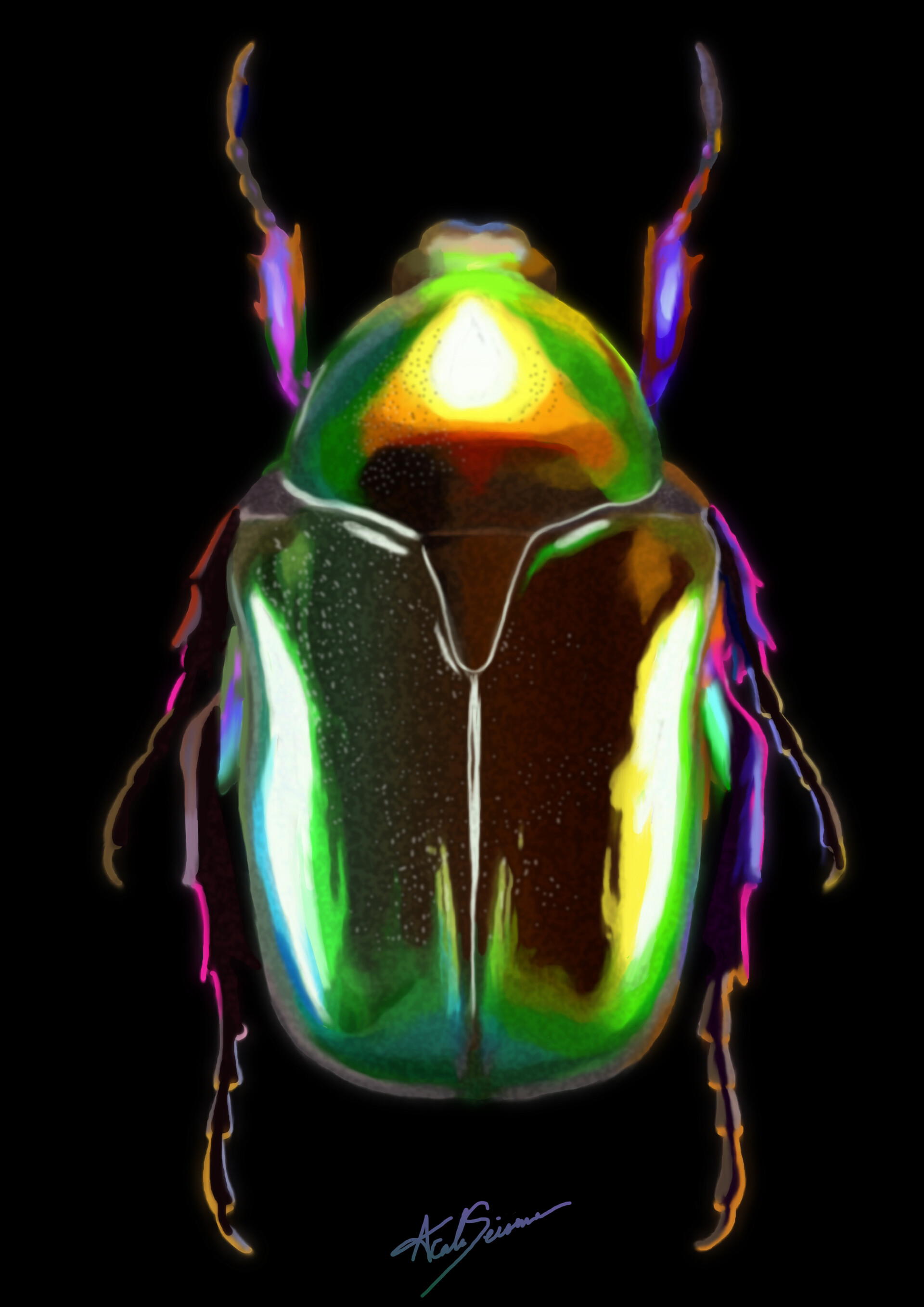 ArtStation - Beetle (digital painting)