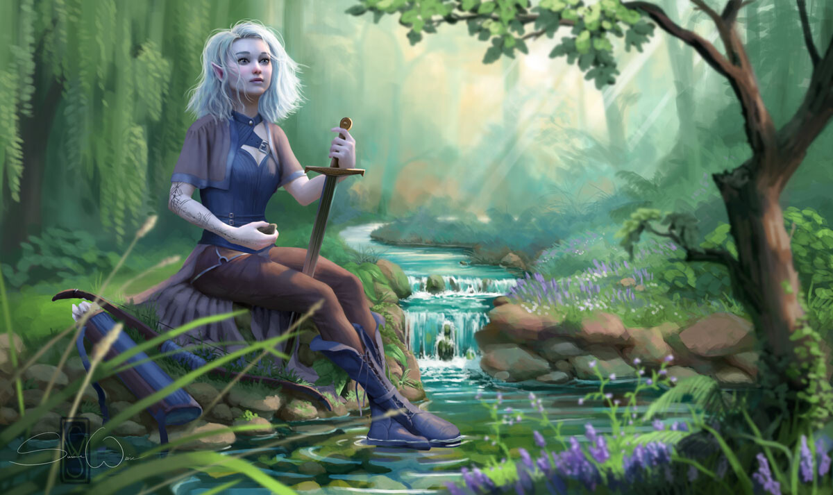 ArtStation - Elisa. Reborn/Forest Elf Rogue