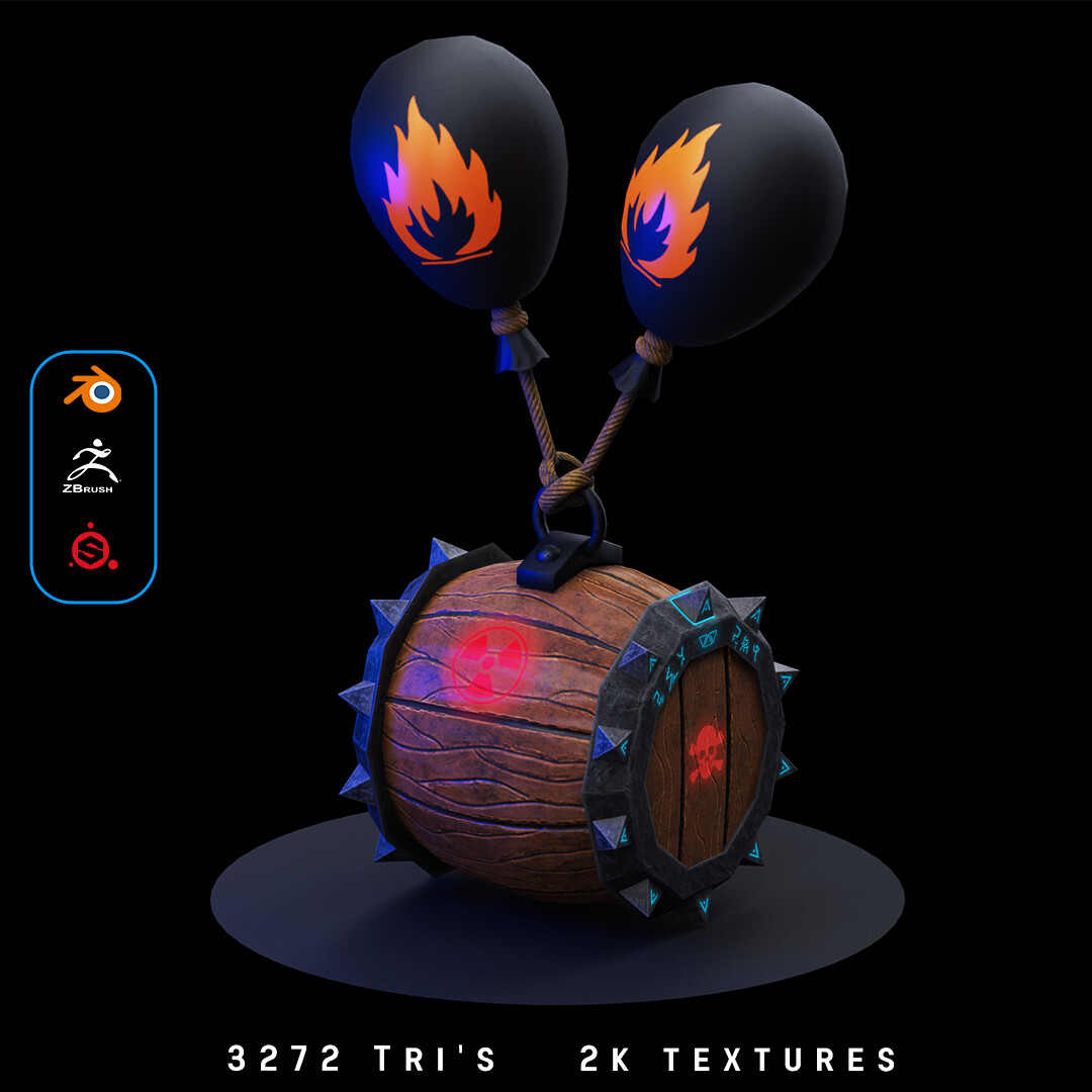 ArtStation - Barrel bomb clash of clans