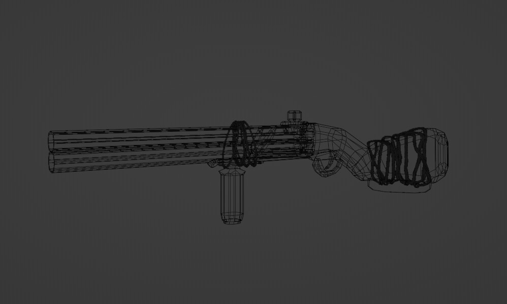 Double Barrel Shotgun Sketch