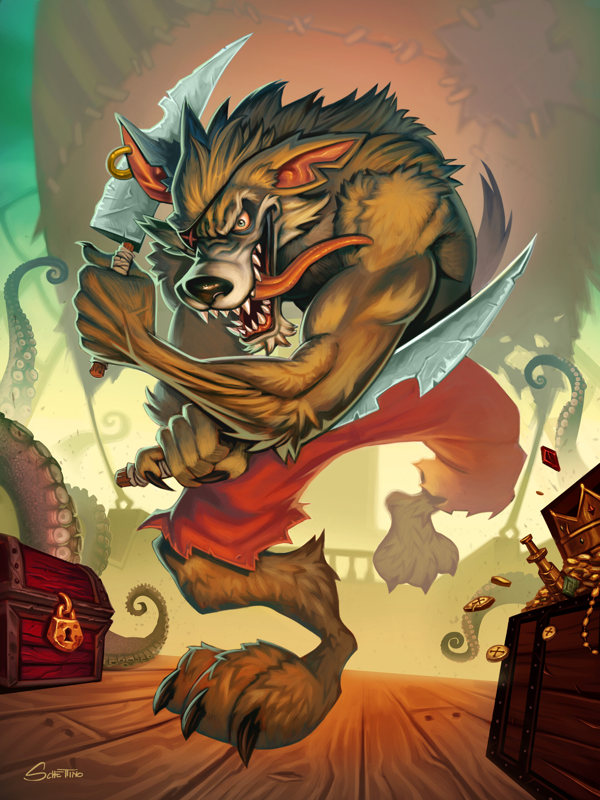 ArtStation - Pirate Wolf