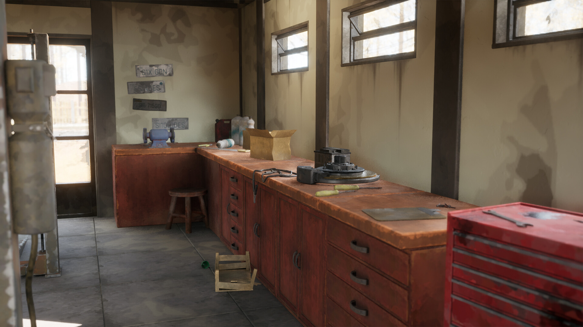 ArtStation - Mechanic | Interior of the Car Workshop