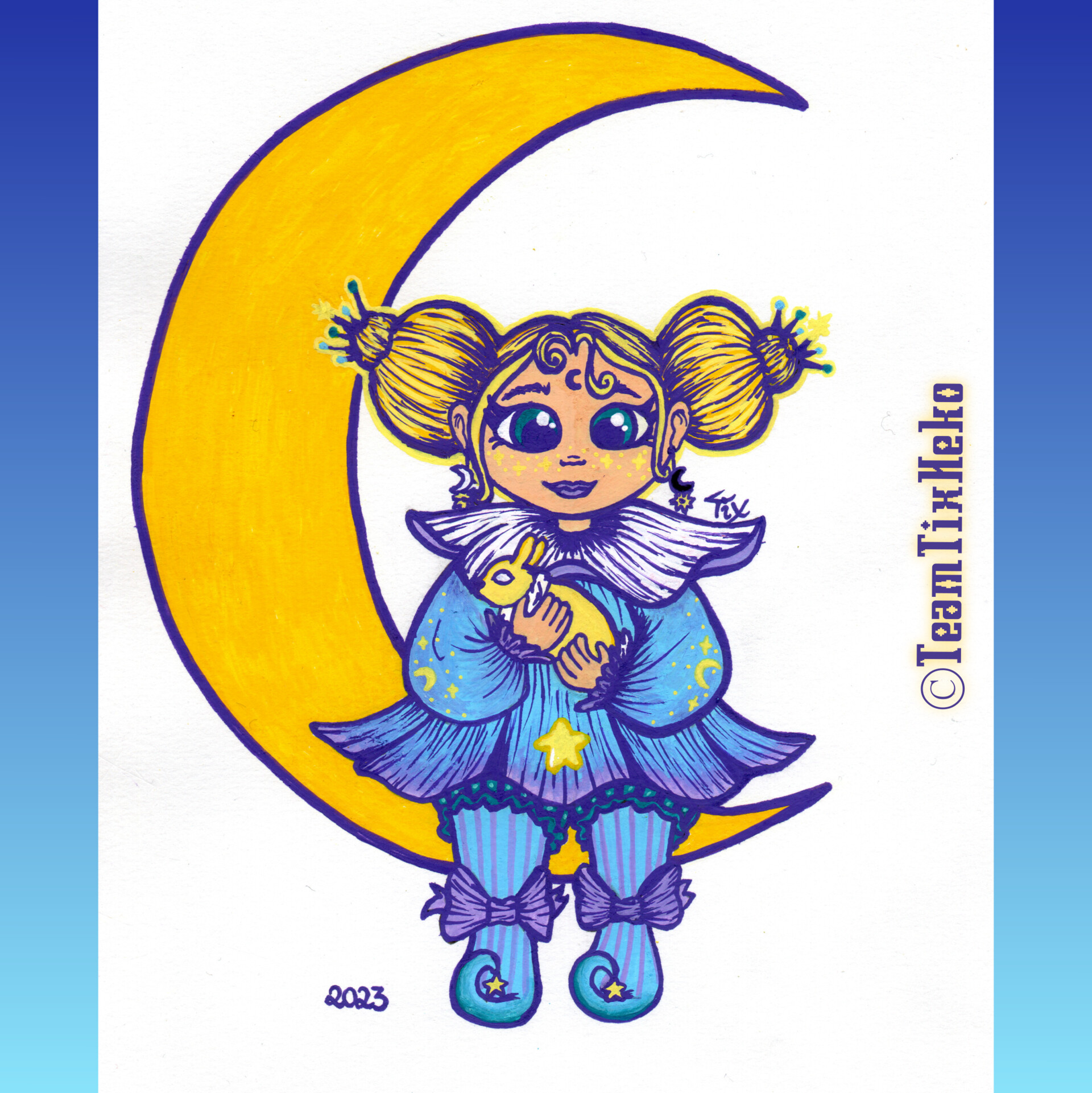 ArtStation - "Moon Child" (2023) by Tix 🌟