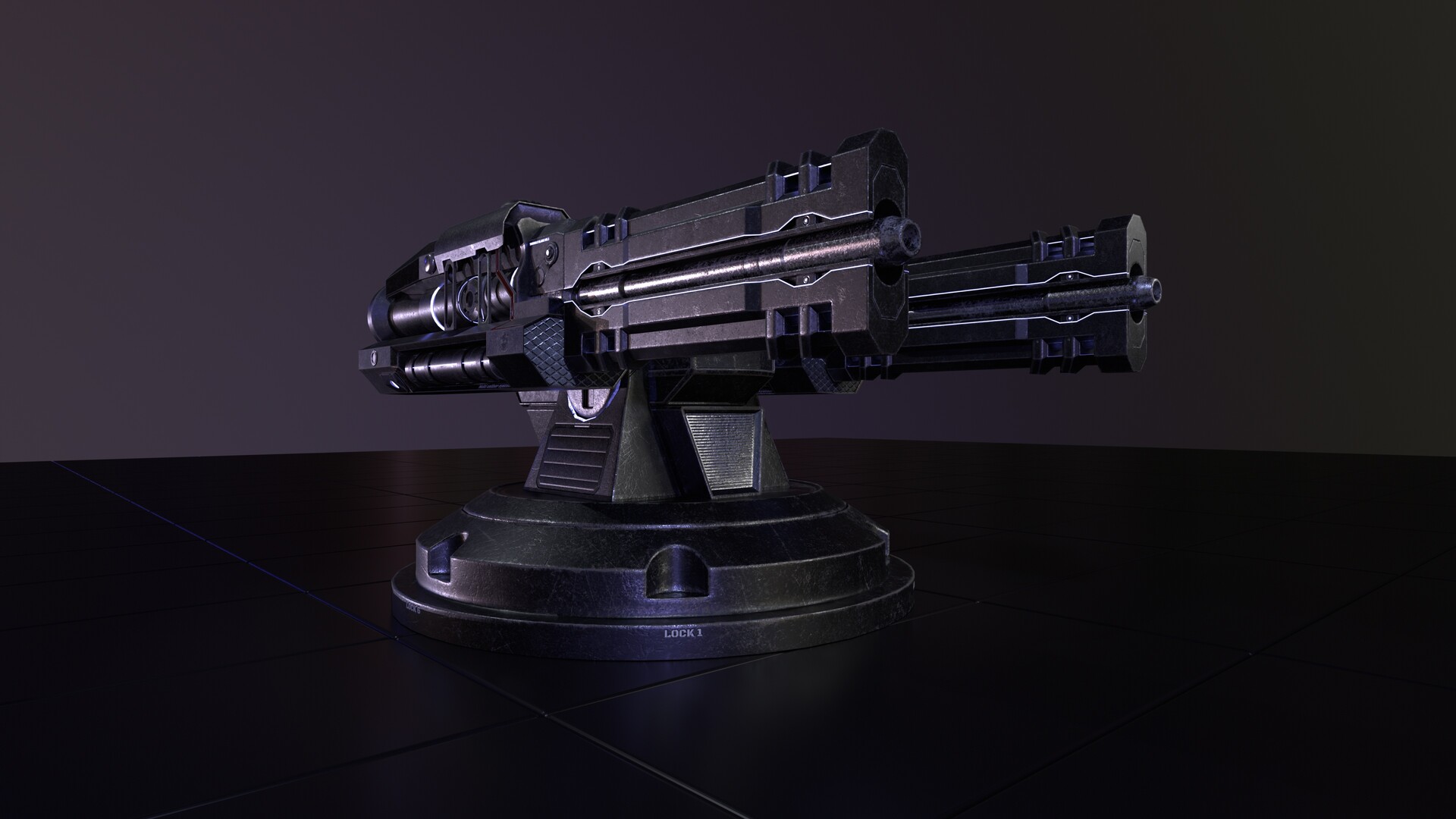 ArtStation - Sci-fi turret "Twingle blade"