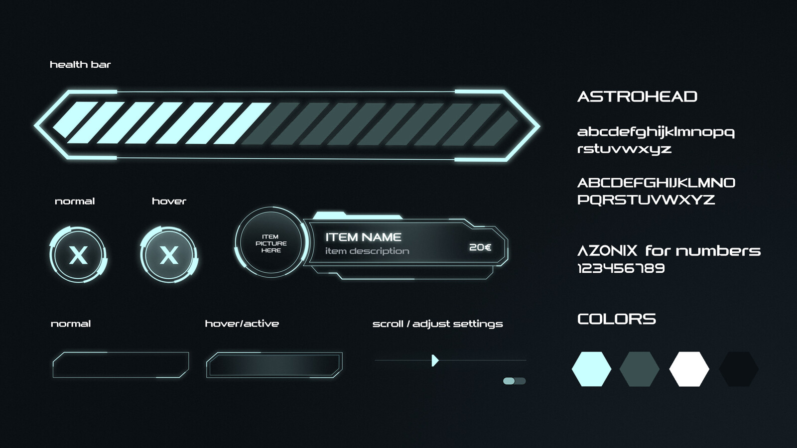 Wilma Sköld - Sci-fi User Interface / Game Menu Concept