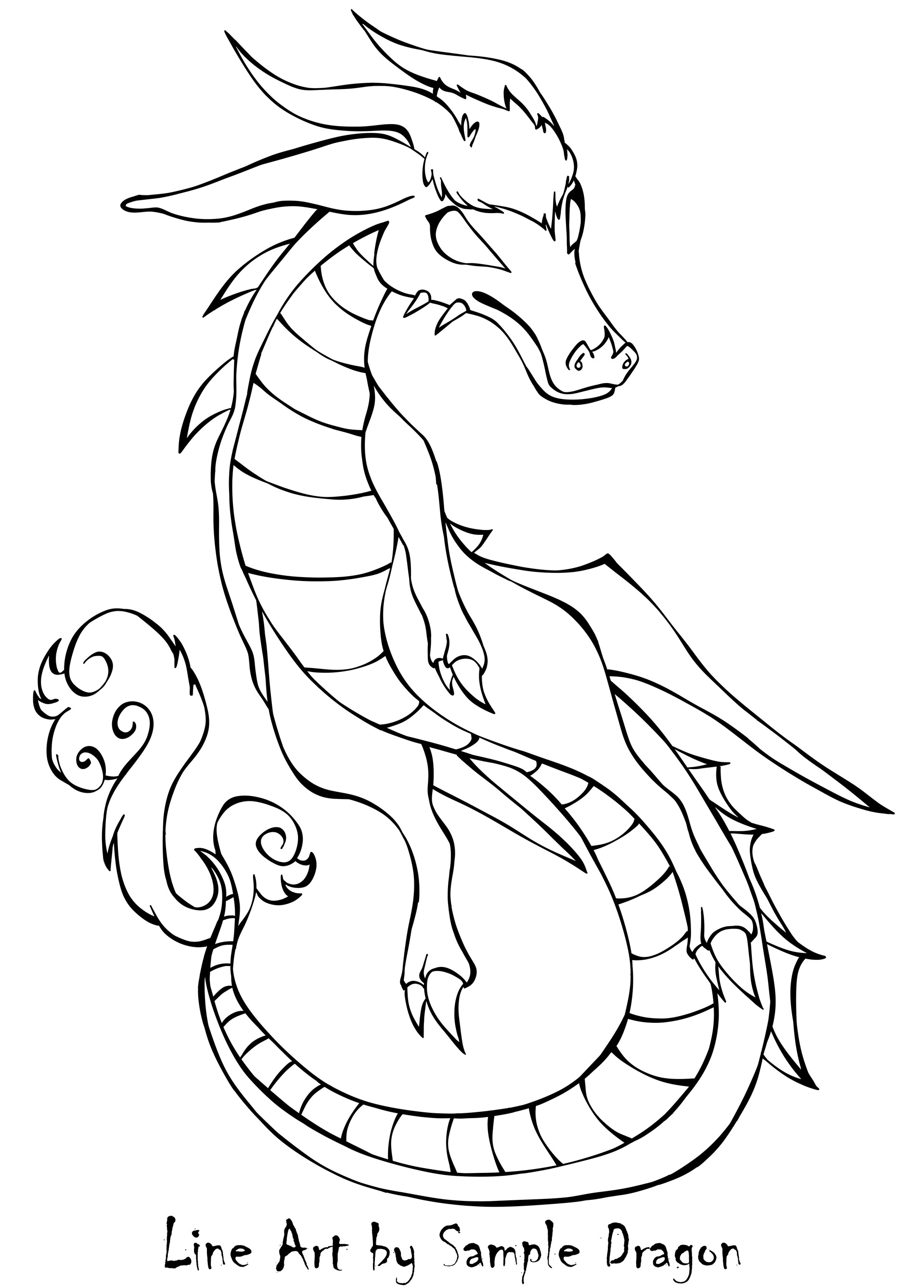 Dragon Head Coloring Pages
