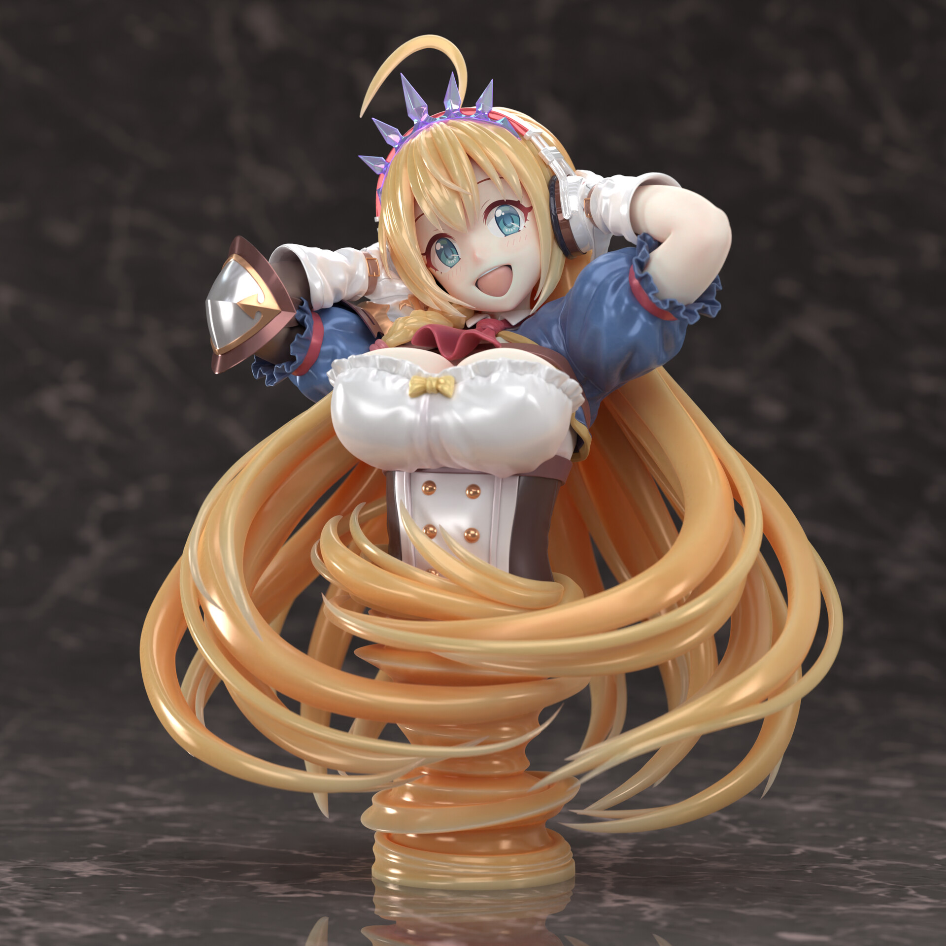 ArtStation - Pecorine 3D Sculpture - Princess Connect! Re:Dive