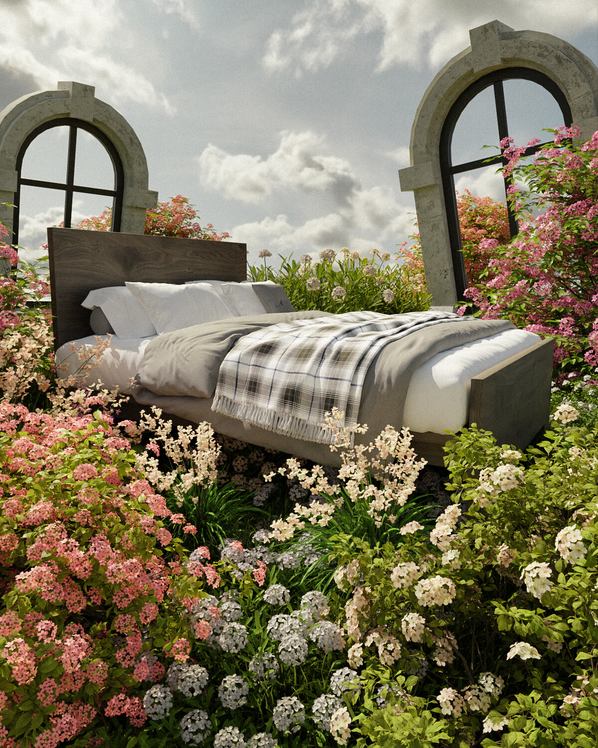 ArtStation - A bed of flowers, a bed of dreams. A place to relax and ...