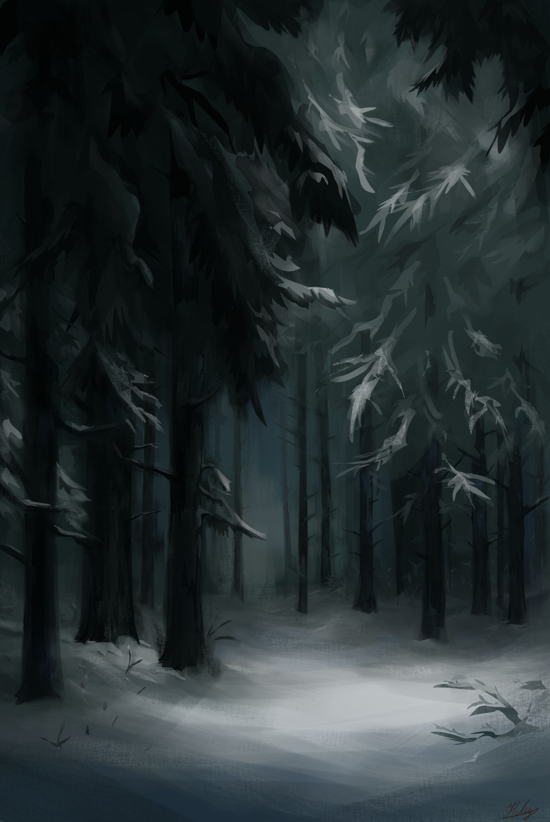 ArtStation - Winter forest