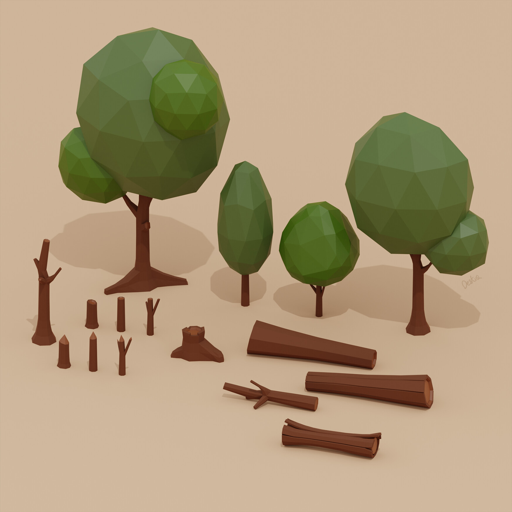 Destia - 3D Trees Pack