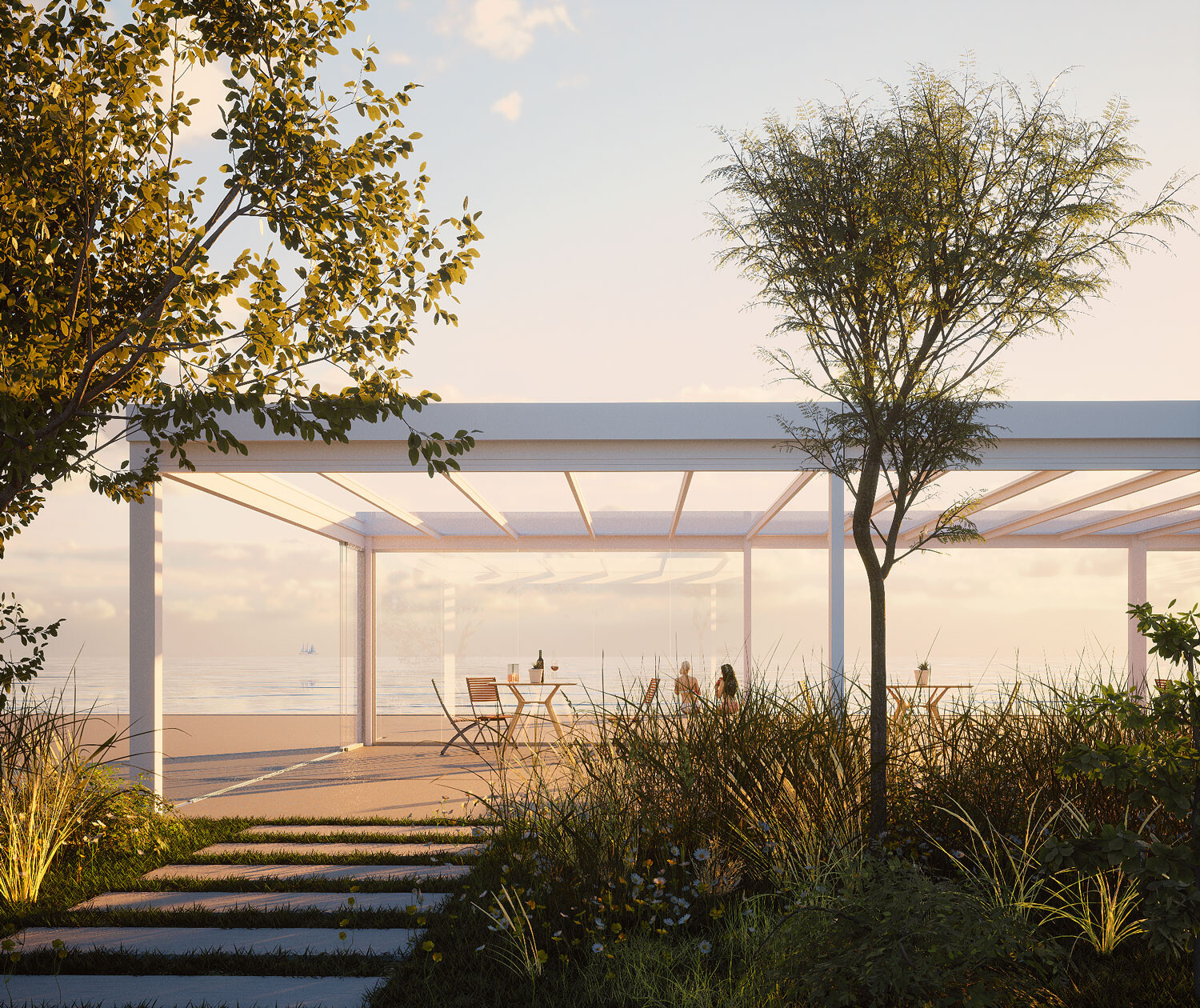 ArtStation - Terrace on waterfront