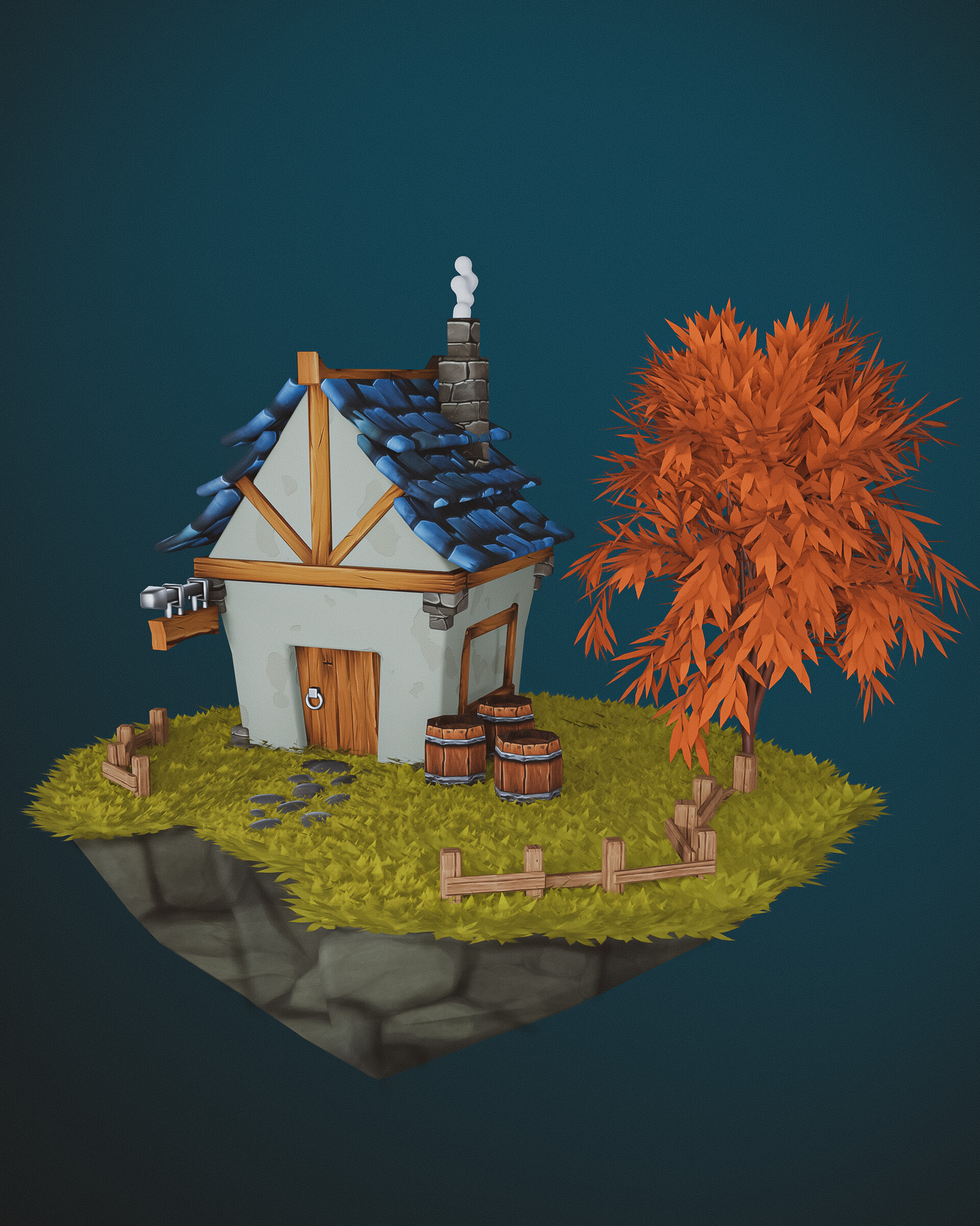 ArtStation - Island house