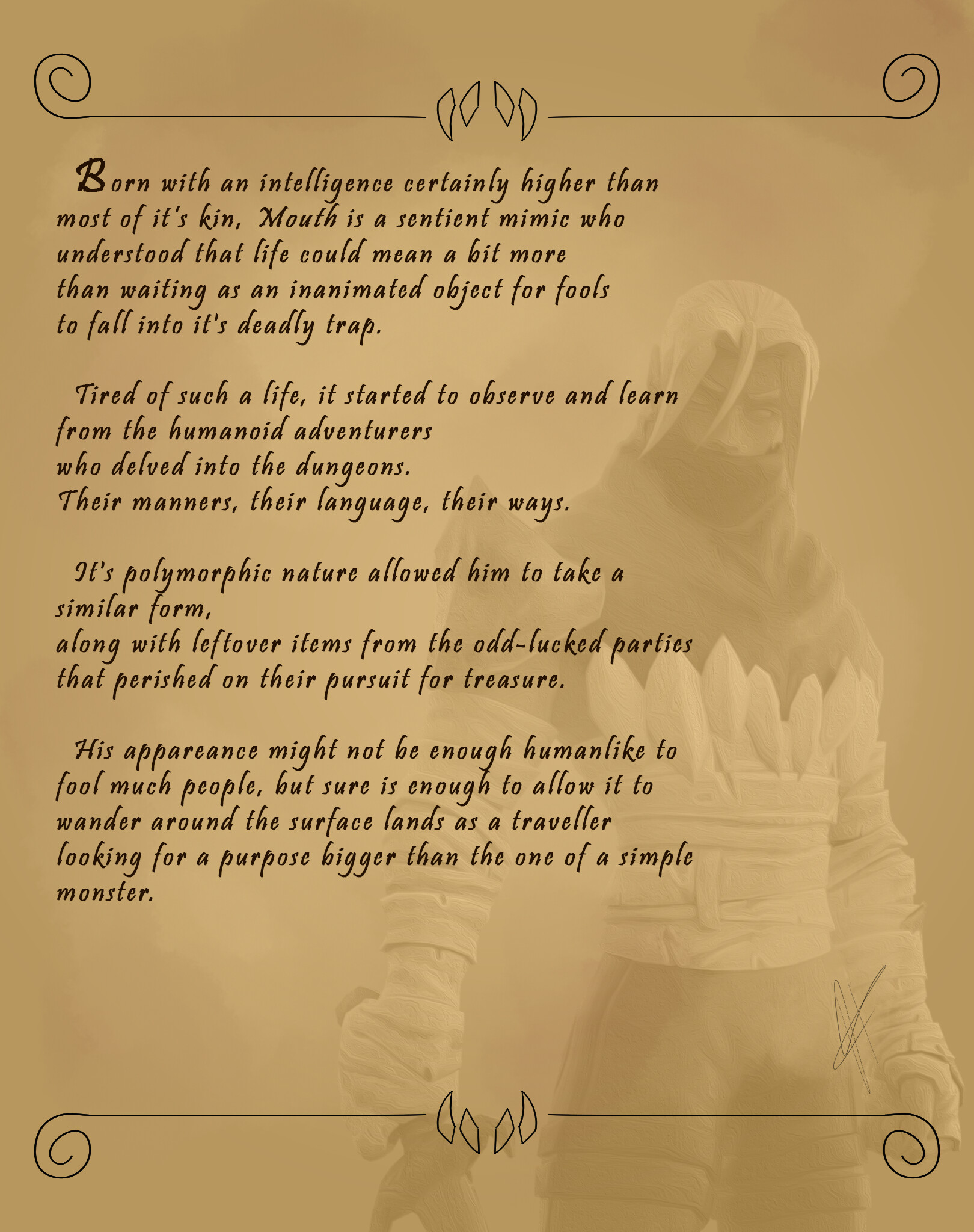 Felix Ferrari Vaninetti - Mouth - The Mimic Warrior - Stylized Fantasy ...