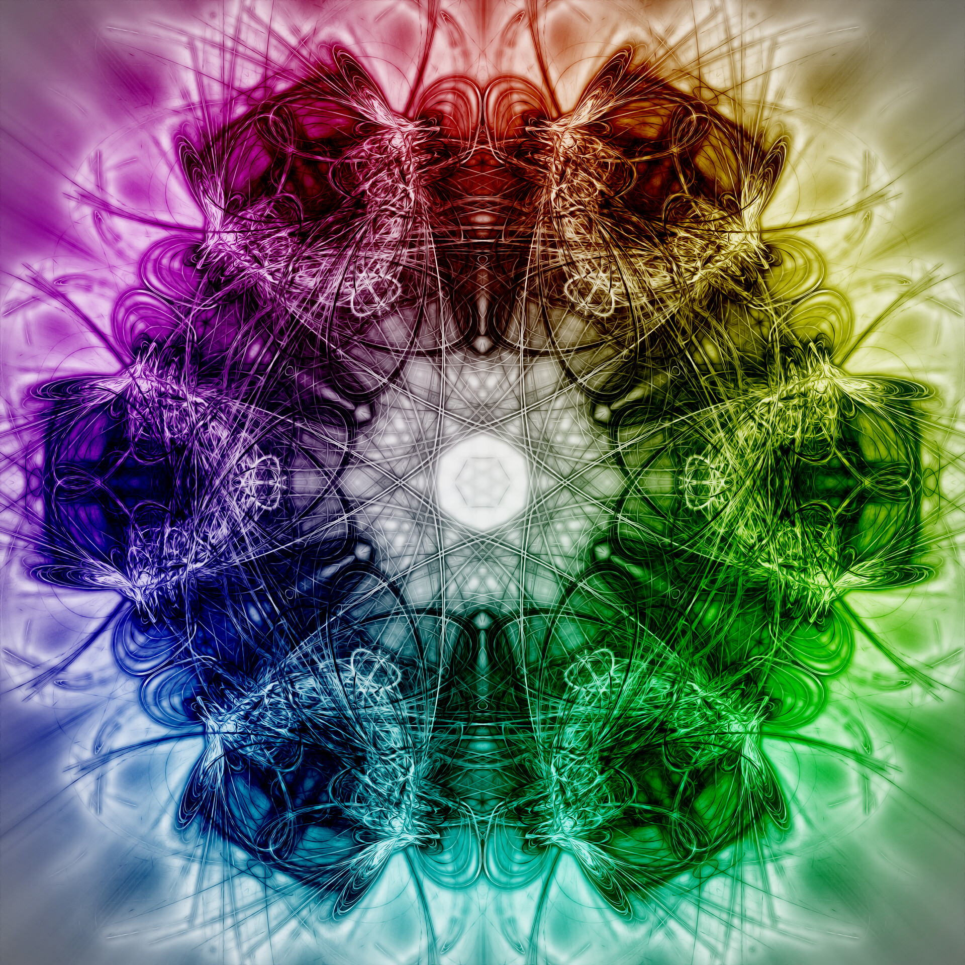 ArtStation - Stained Glass Color Wheel Mandala (2015)